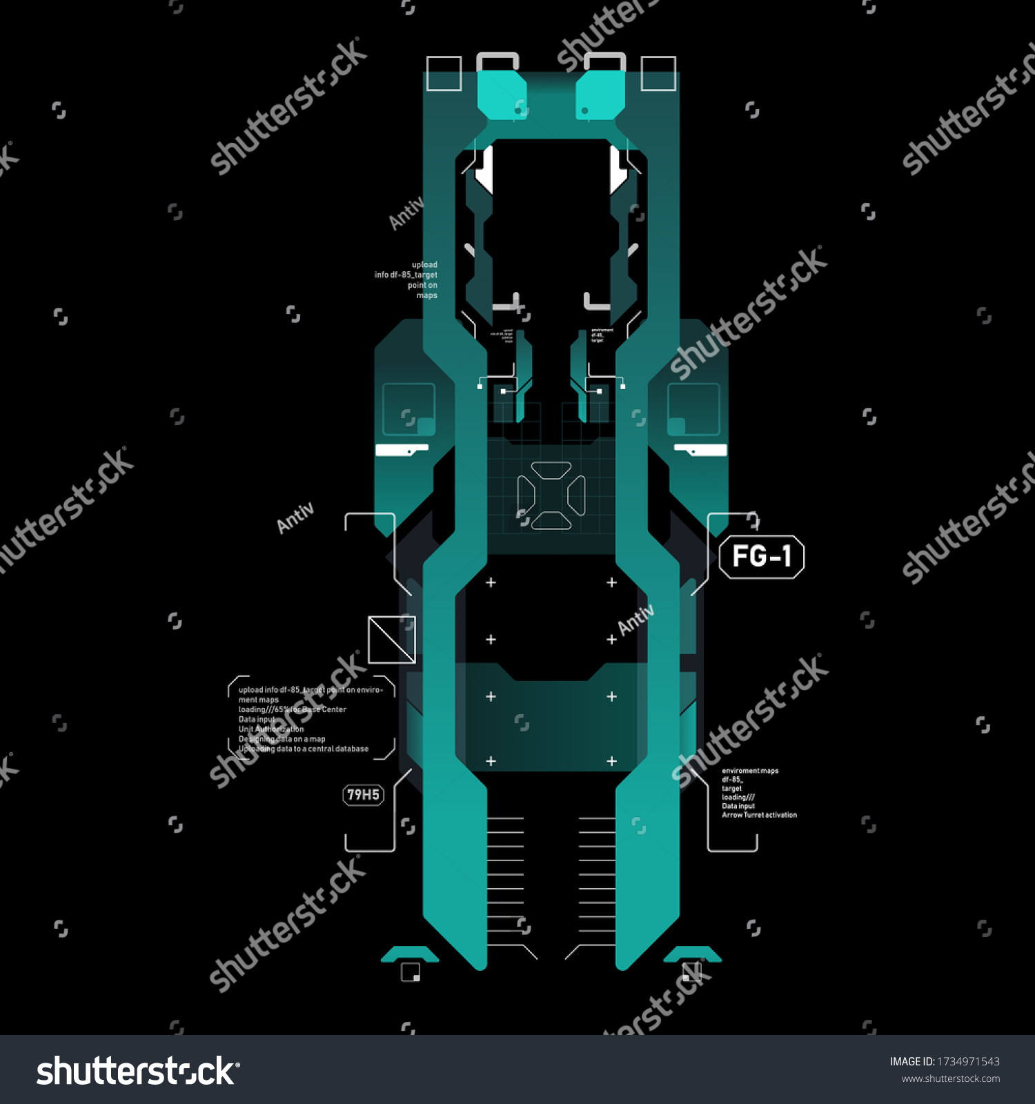 Hud Technology Innovation Screen Interface Template Stock Vector ...