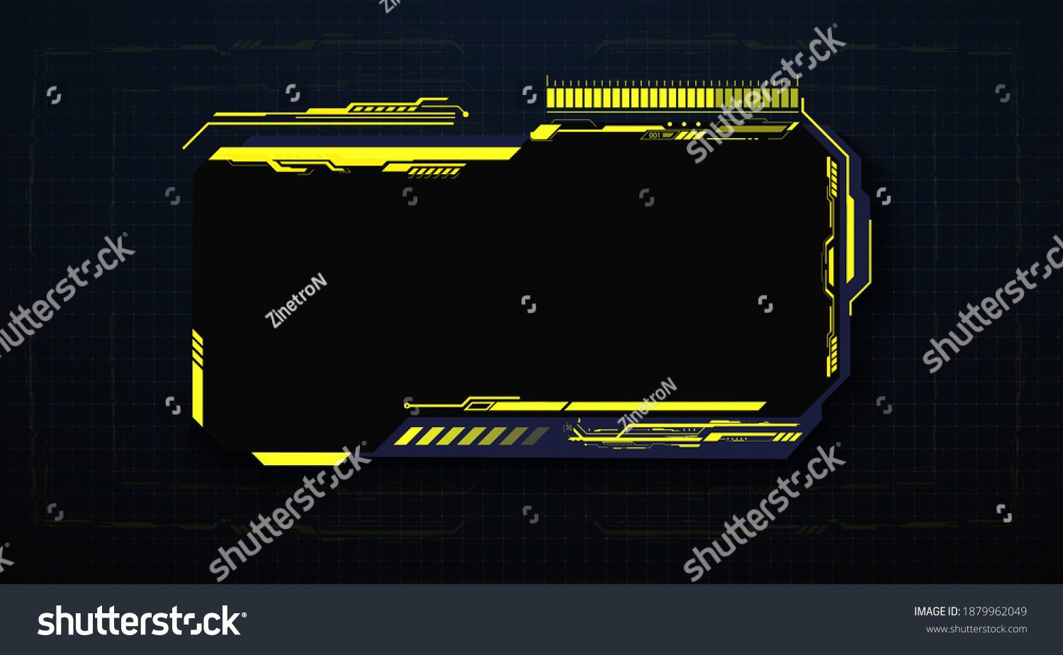 Hud Ui Gui Futuristic User Frame Stock Vector (Royalty Free) 1879962049 ...