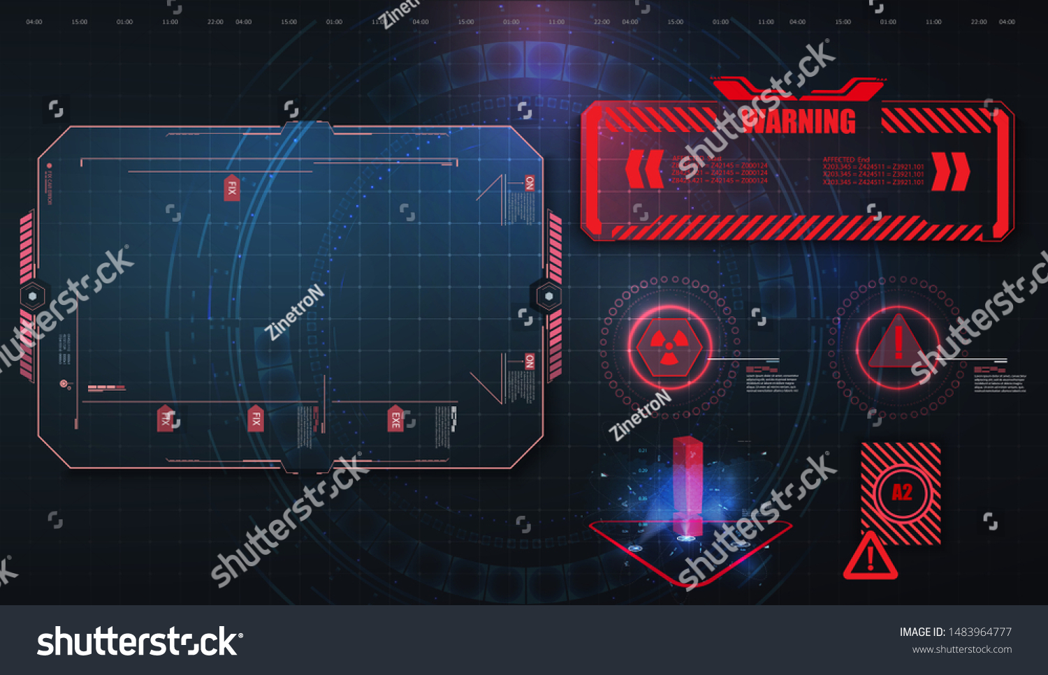 HUD, UI, GUI futurista interfaz de: vector de stock (libre de regalías ...