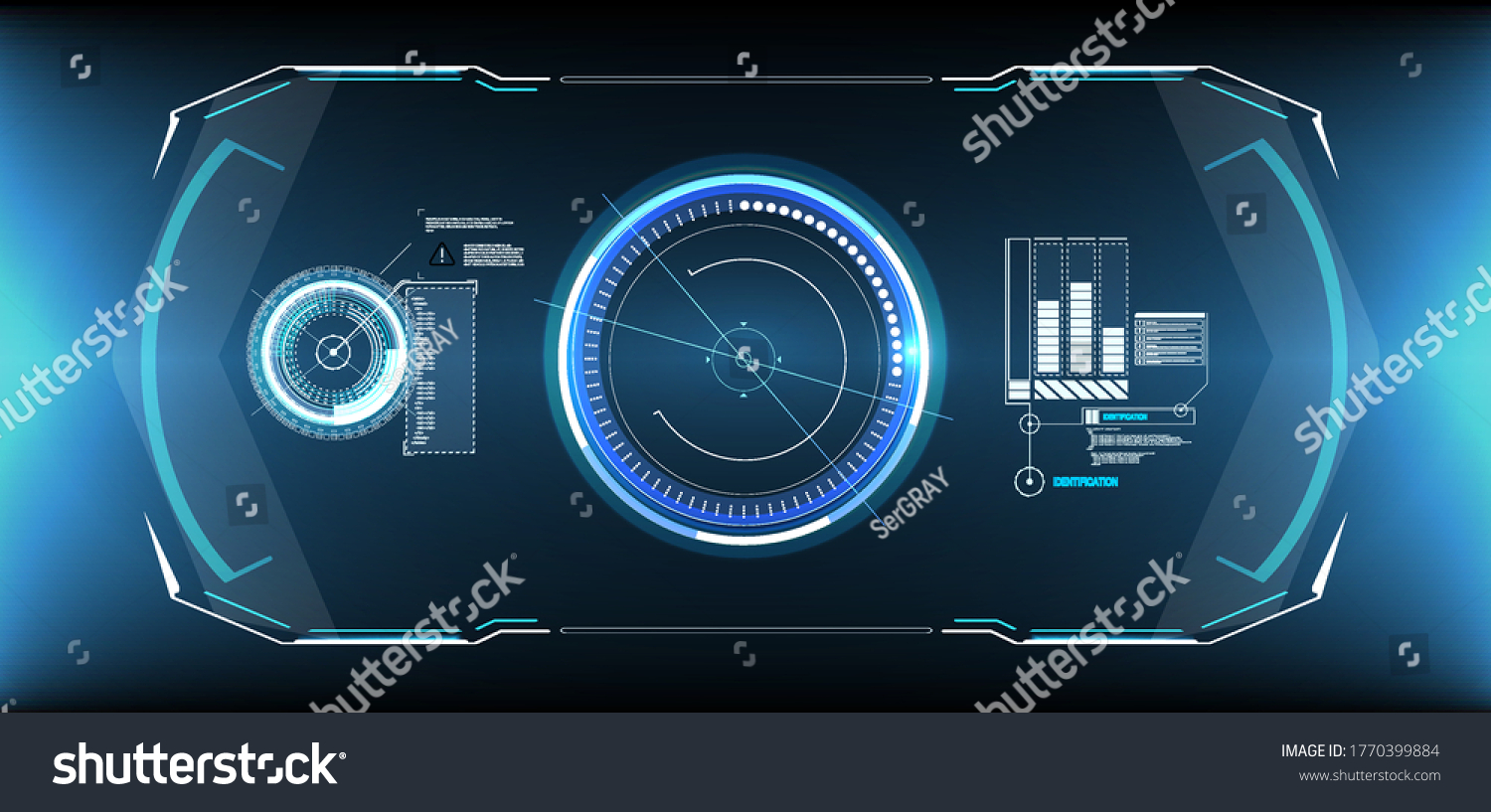 HUD UI GUI futurista interfaz de: vector de stock (libre de regalías ...