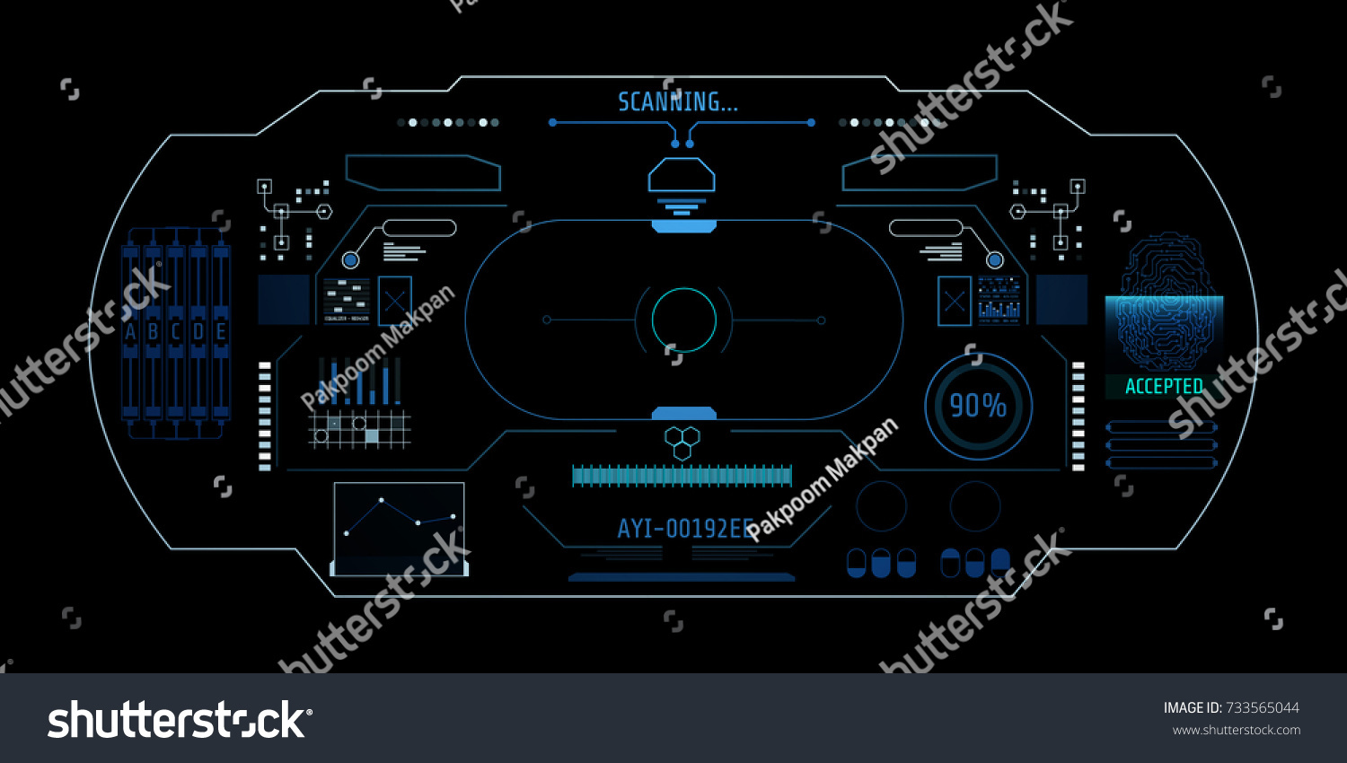Hud Virtual Hologram User Screen Interface Stock Vector (Royalty Free ...