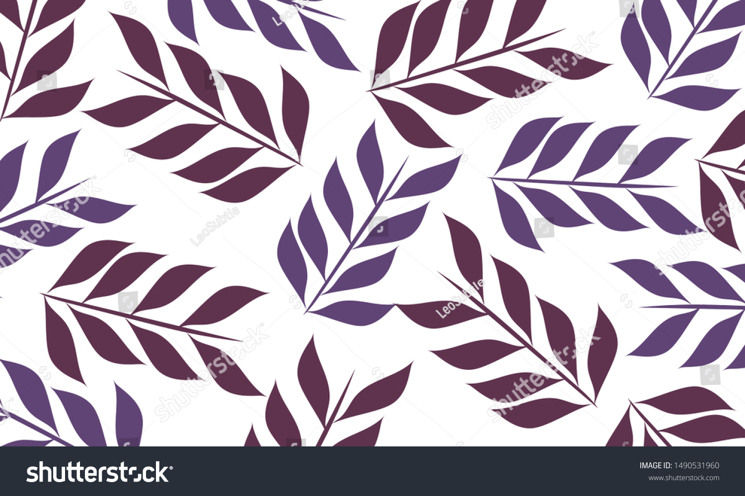 Huge Leafy Pattern Background Wallpaper Stock Vector (Royalty Free ...