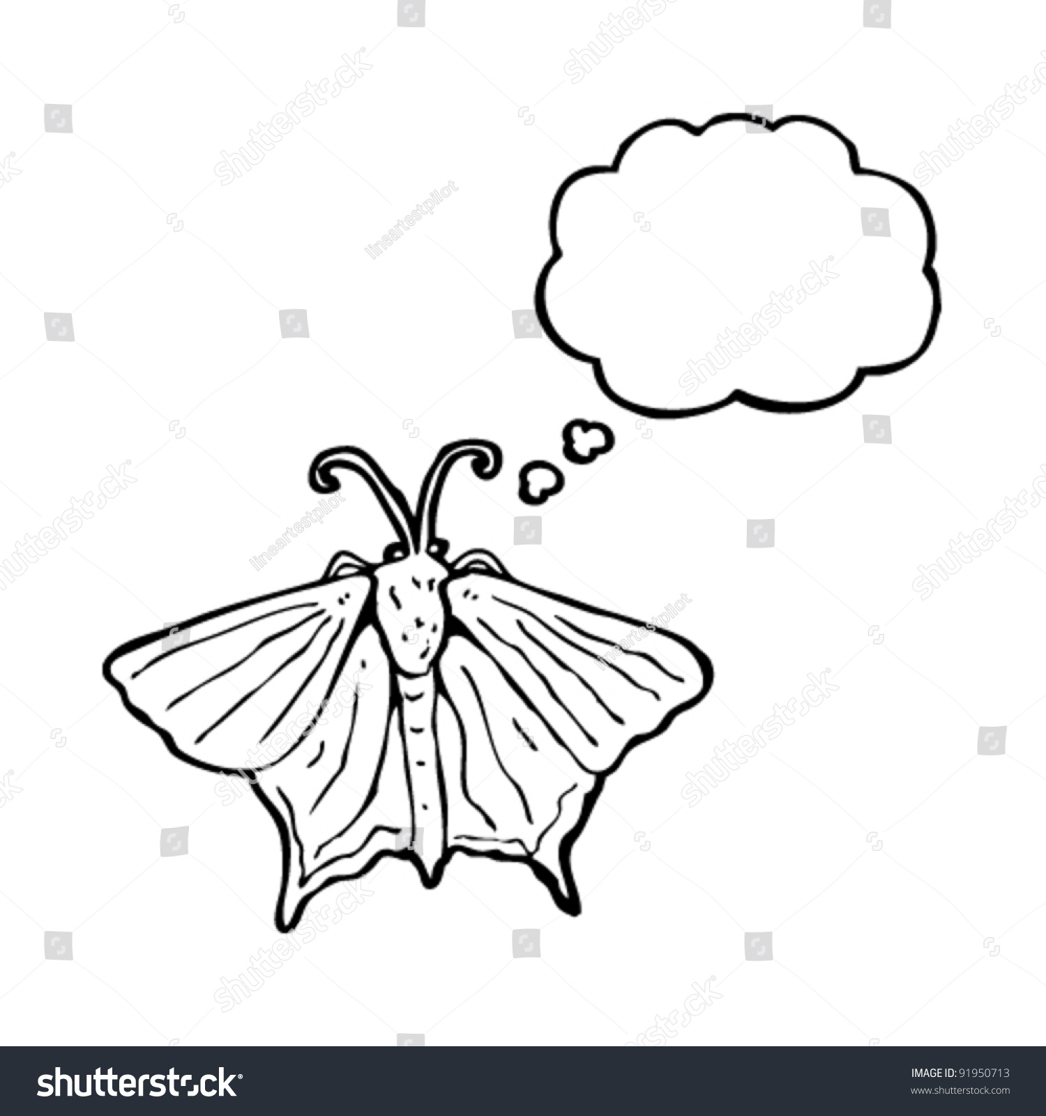 Huge Moth Cartoon Stock Vector (Royalty Free) 91950713 | Shutterstock