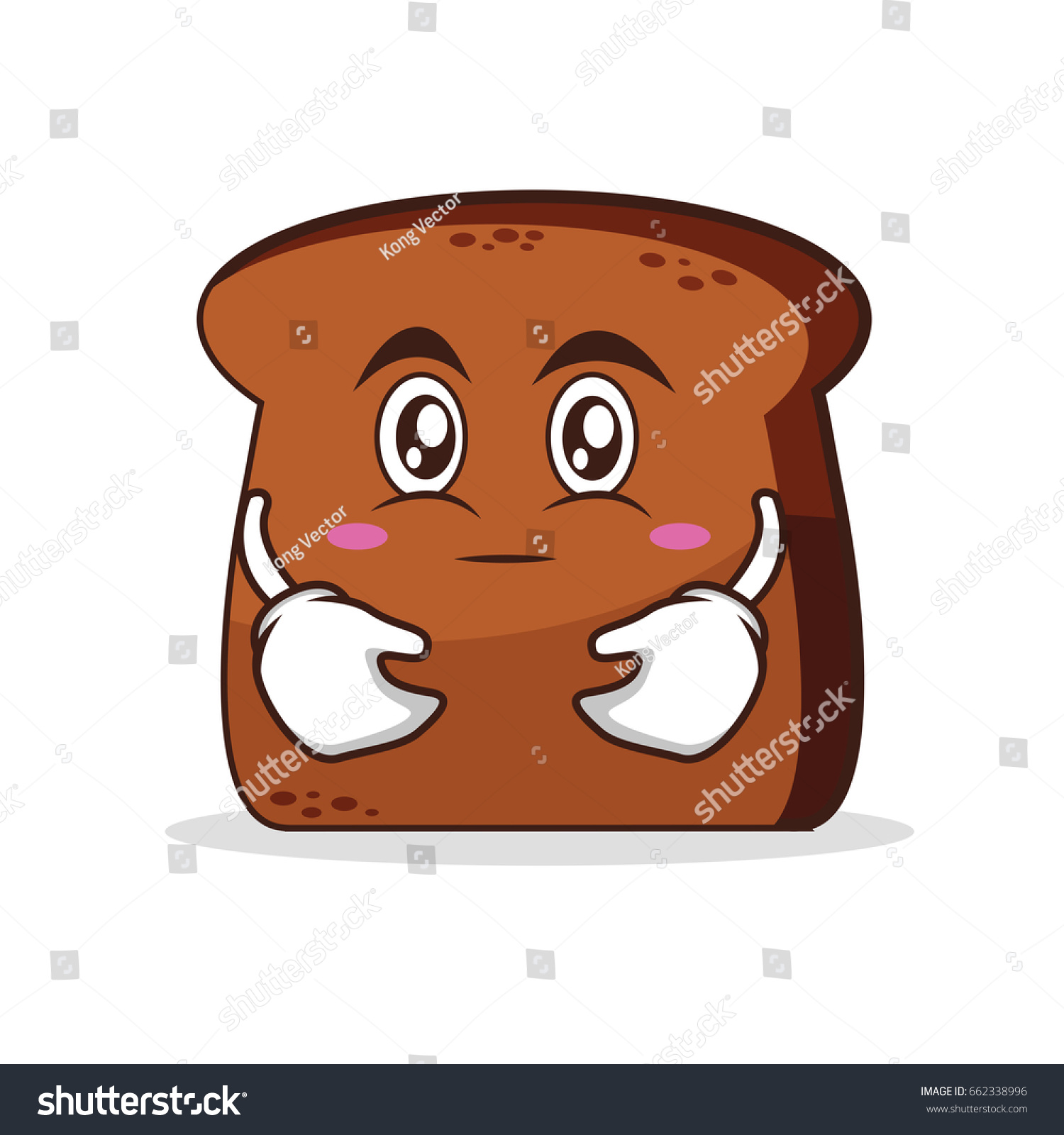 Hugging Face Bread Cartoon Character Vector Stock Vector (Royalty Free ...