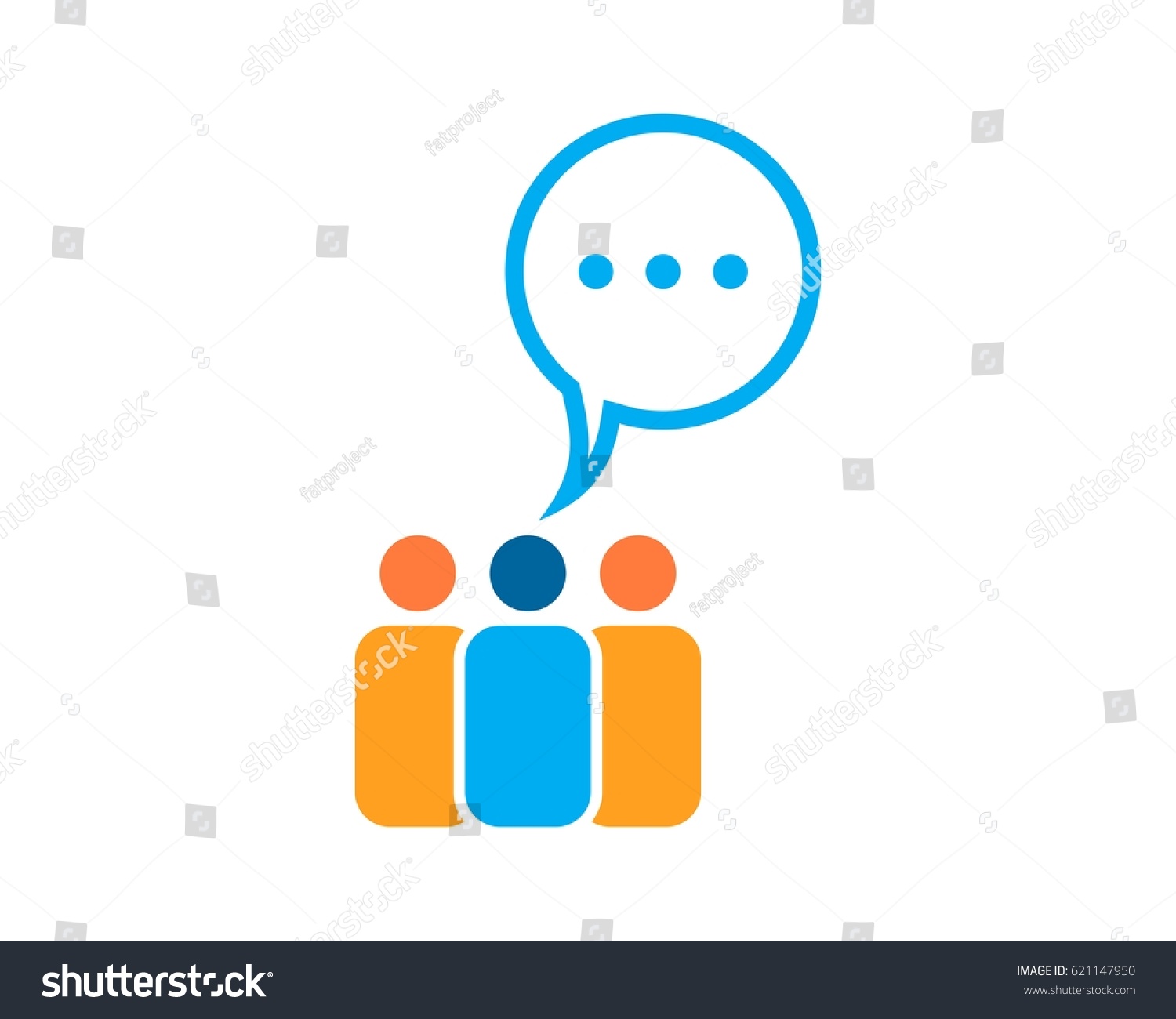 Human Circle Chat Stock Vector (Royalty Free) 621147950