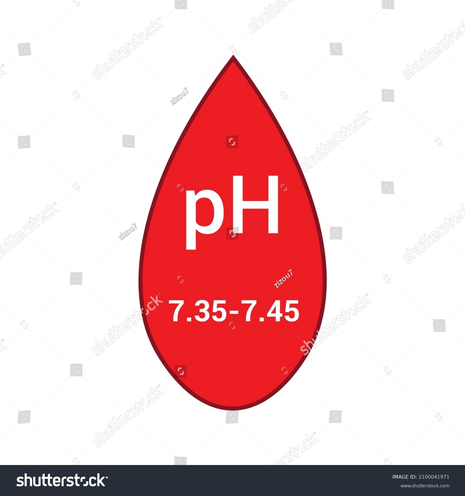 Human Blood Ph Level Icon Stock Vector (Royalty Free) 2100041971