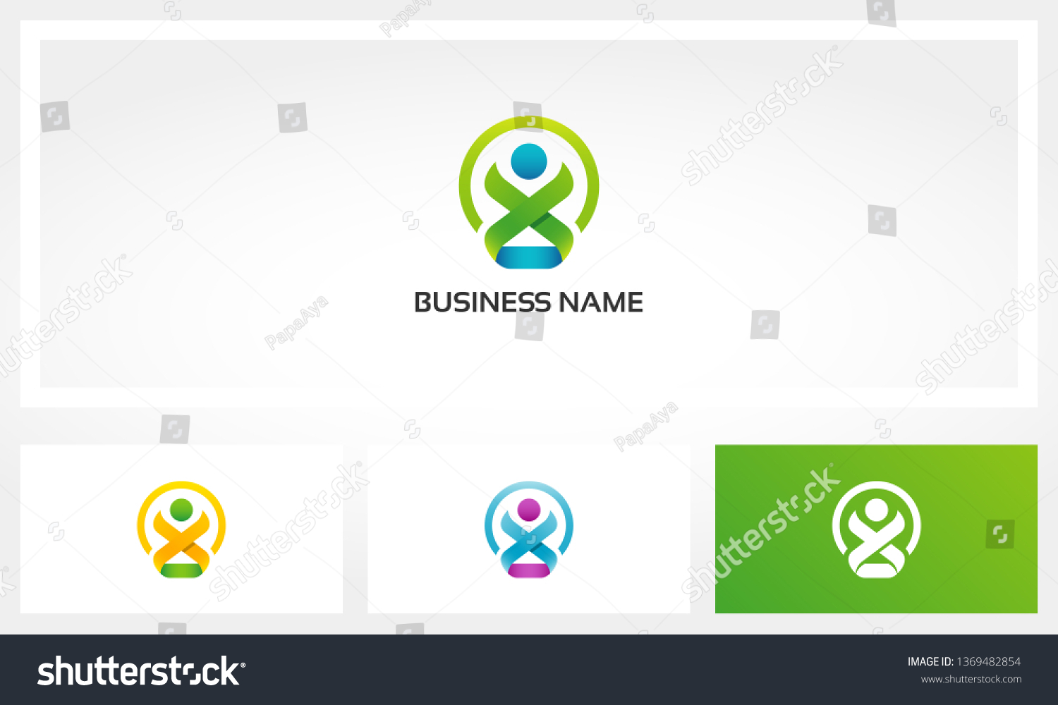 Human Body Logo Stock Vector (Royalty Free) 1369482854