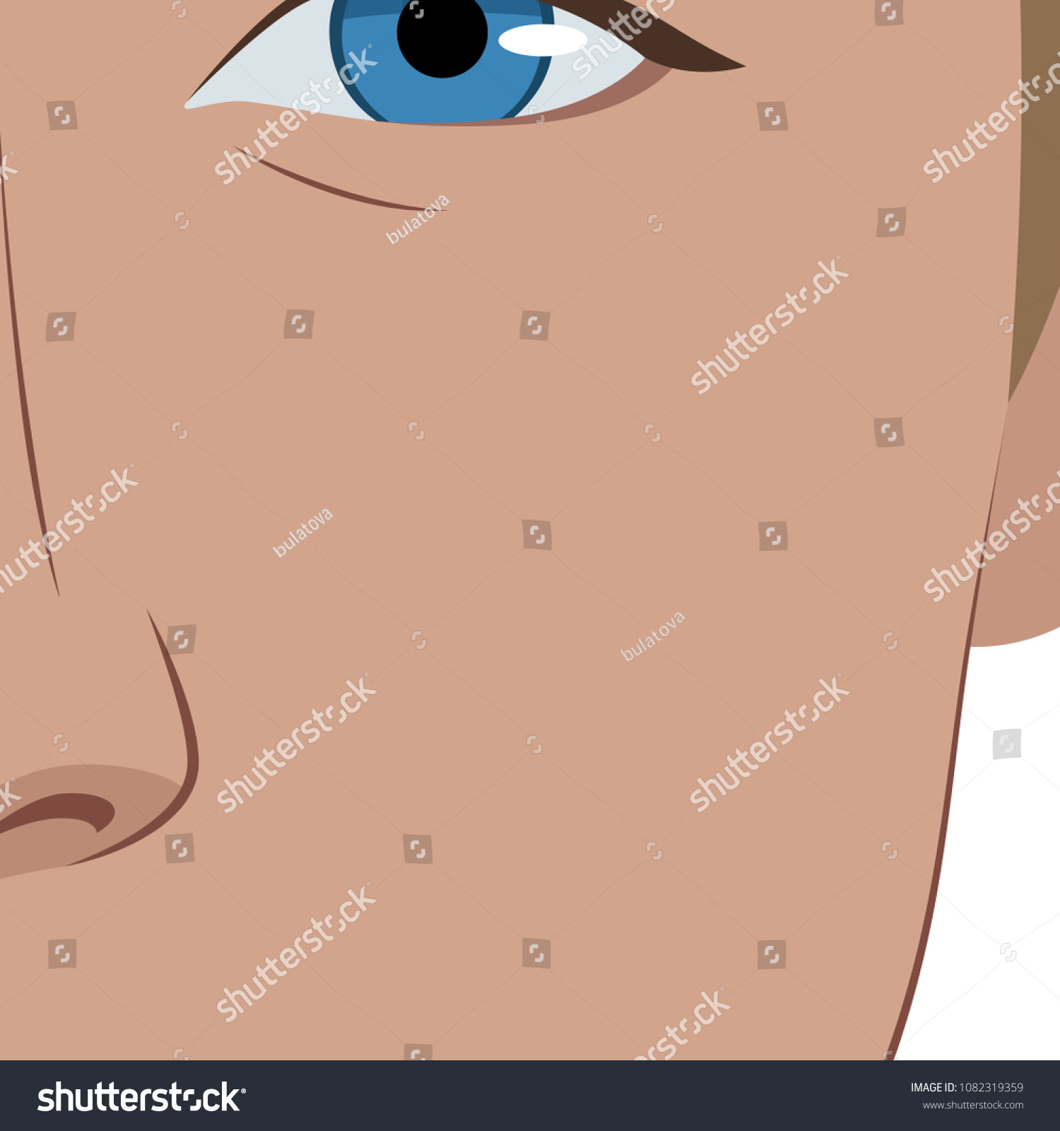 Human Body Part Cheek Stock Vector (Royalty Free) 1082319359