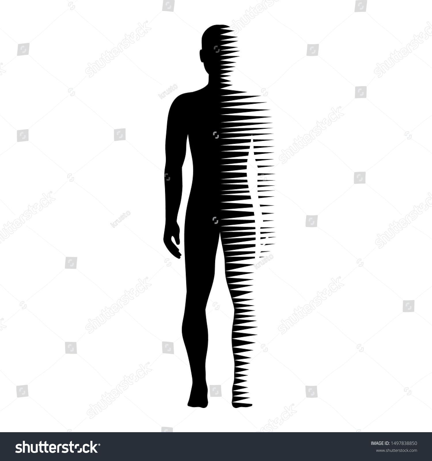 Human Body Horizontal Motion Lines Vector Stock Vector (Royalty Free ...
