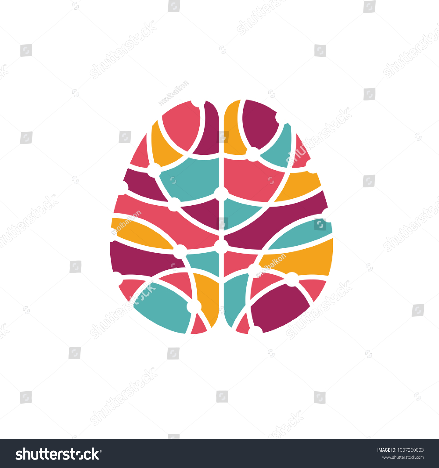 Human Brain Abstract Icon Brain Research Stock Vector (Royalty Free ...