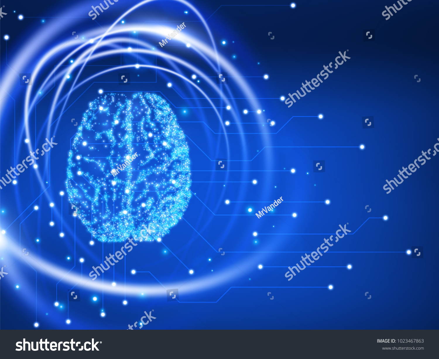 Human Brain Abstract Technology Background Vector Stock Vector (Royalty ...