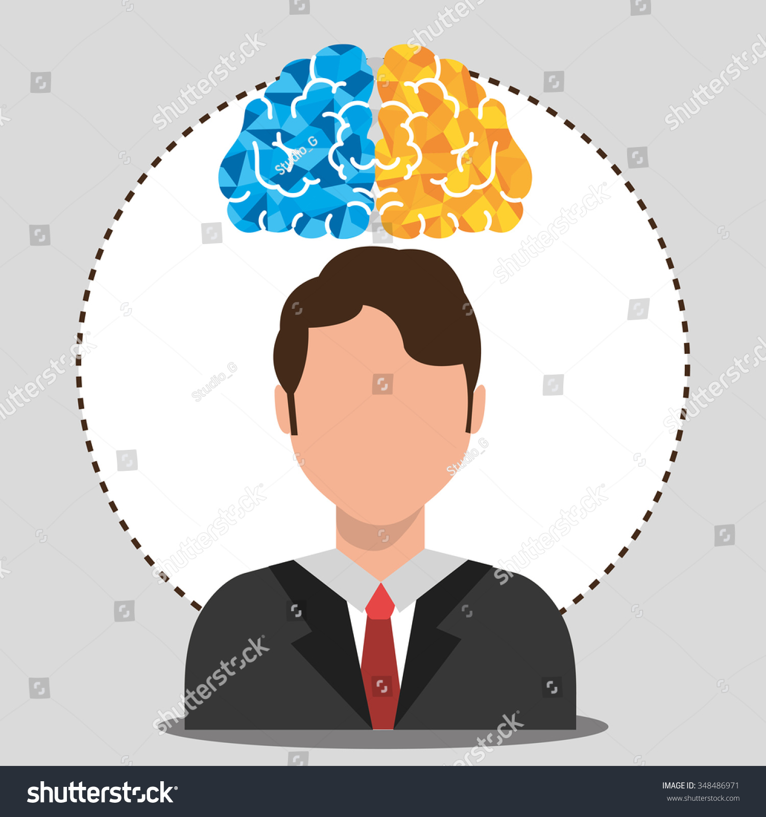 Human Brain Creative Ideas Graphic Design Stock Vector (Royalty Free ...