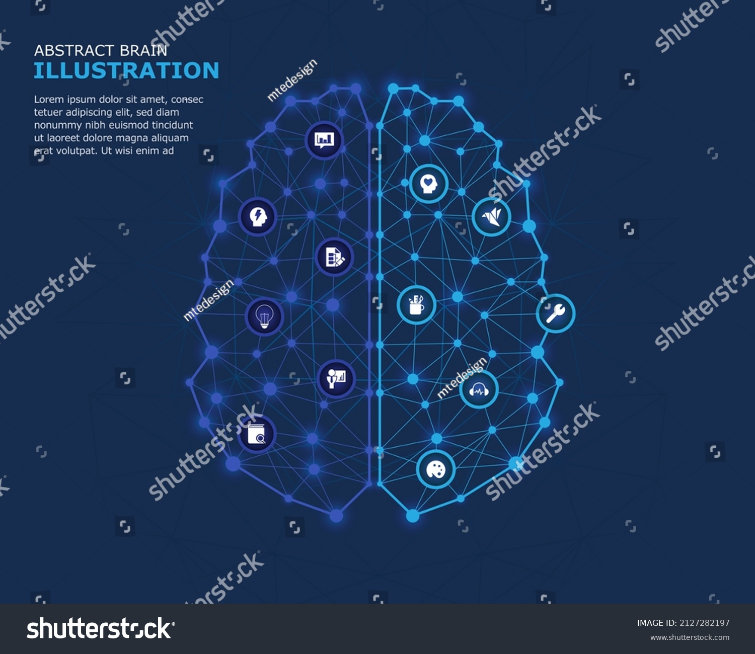 Human Brain Hemispheres Infographic Vector Stock Vector (Royalty Free ...
