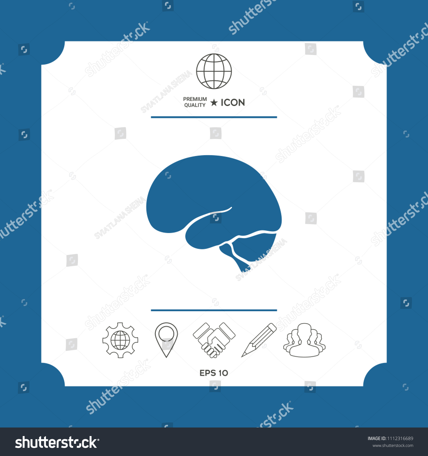 Human Brain Icon Stock Vector (Royalty Free) 1112316689 | Shutterstock
