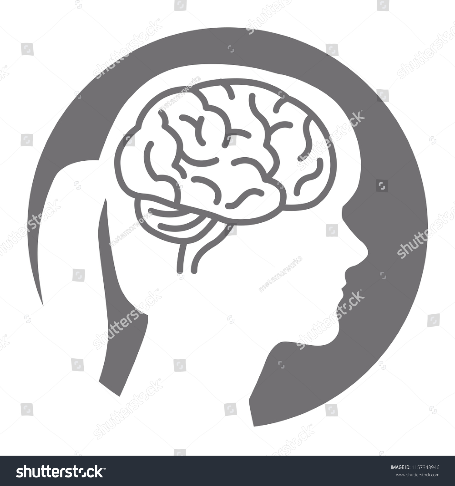 Human Brain Icon Stock Vector (Royalty Free) 1157343946 | Shutterstock