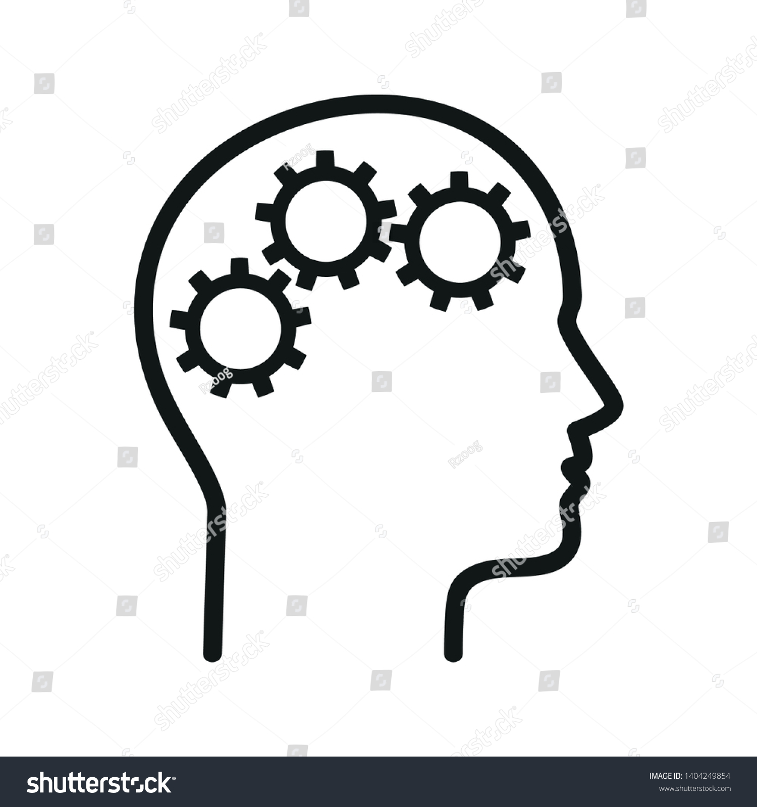 Human Brain Machine Isolated Vector Icon Stock Vector (Royalty Free ...
