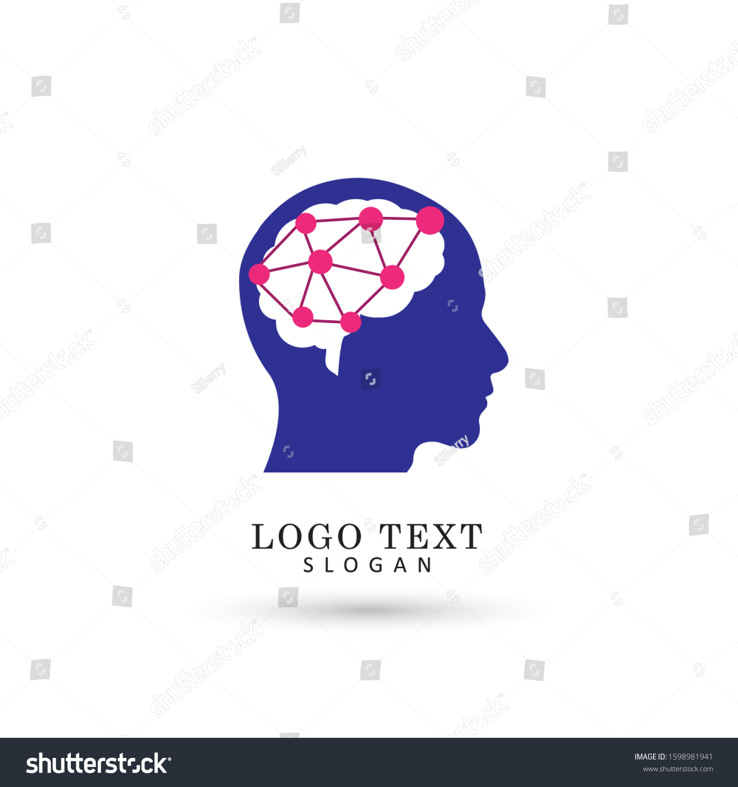 Human Brain Network Logo Symbol Icon Stock Vector (Royalty Free ...
