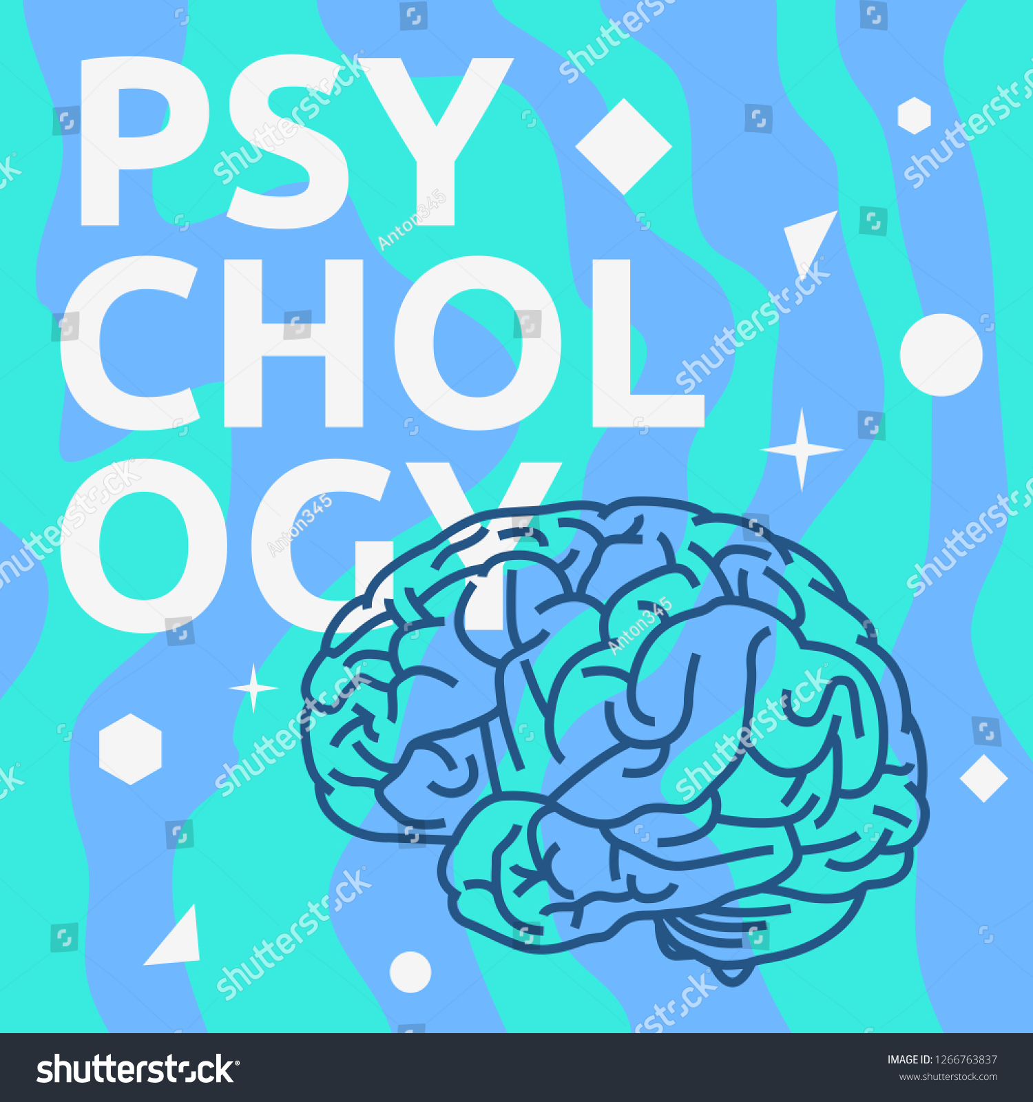 Human Brain Science Themed Design Vector Stock Vector (Royalty Free ...