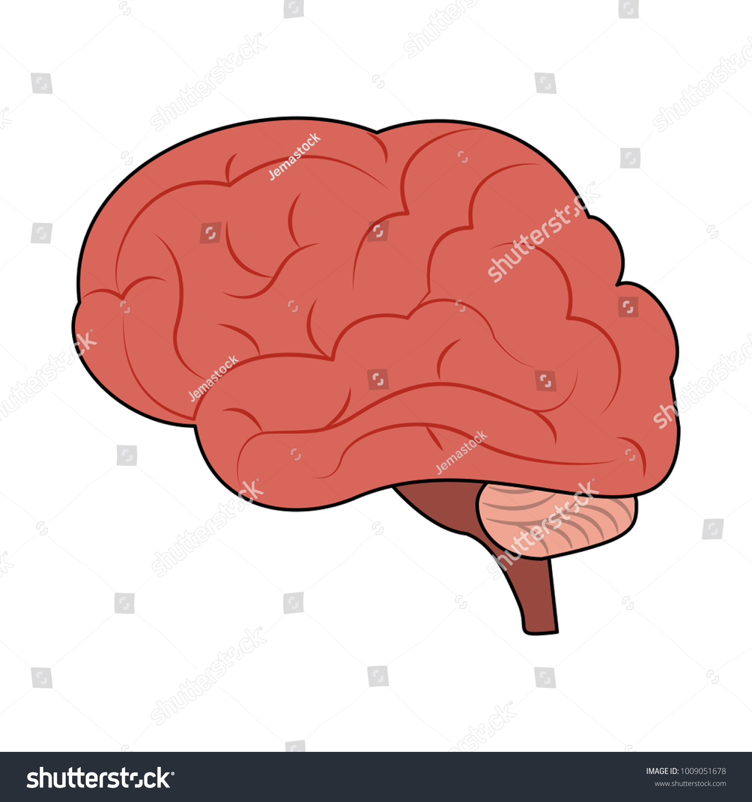 Human Brain Symbol Stock Vector (Royalty Free) 1009051678 | Shutterstock