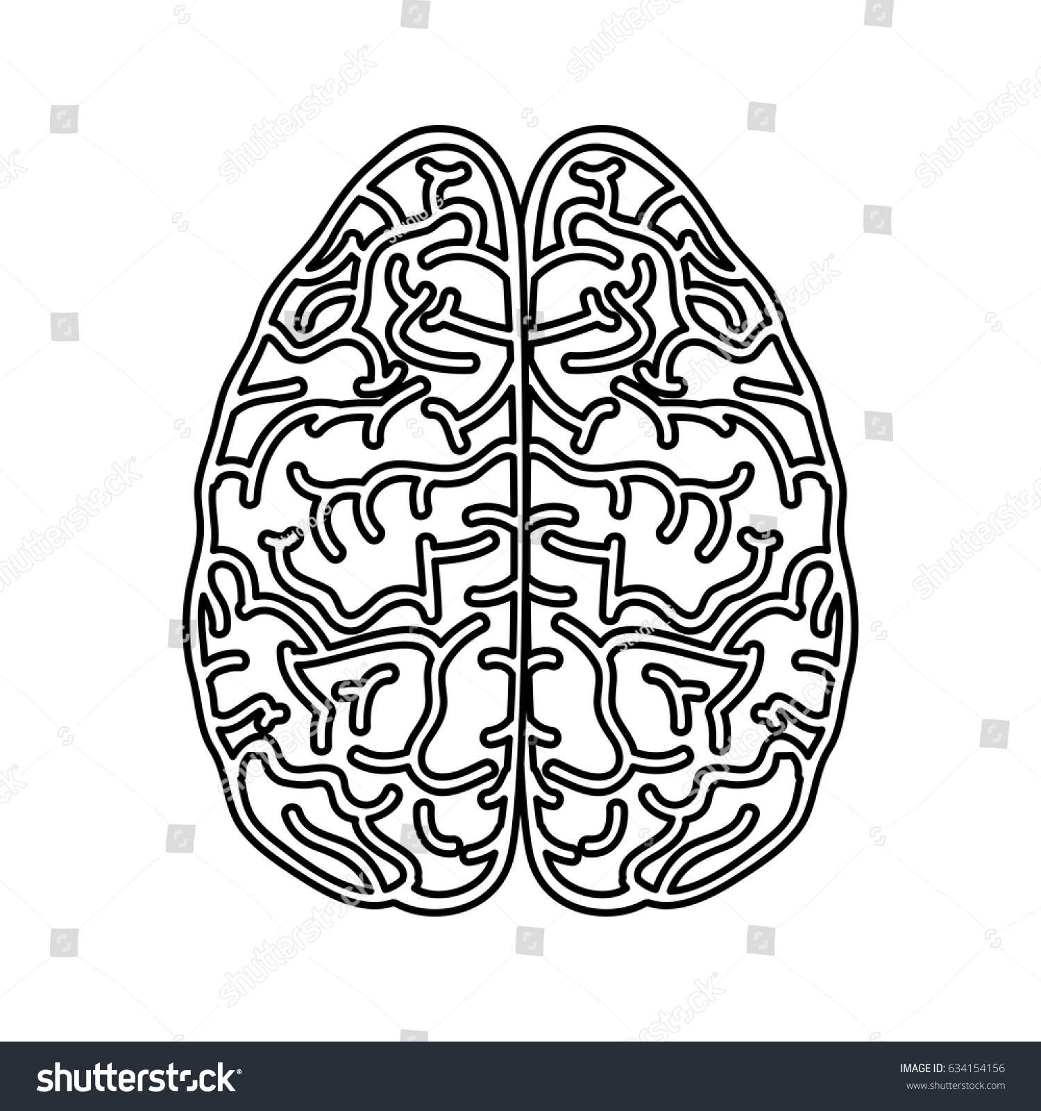 Human Brain Symbol Stock Vector (Royalty Free) 634154156 | Shutterstock