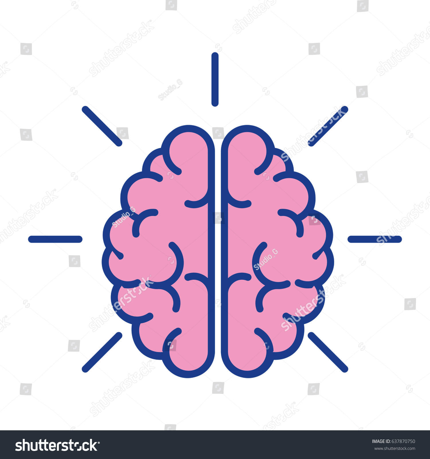 Human Brain Symbol Stock Vector (Royalty Free) 637870750 | Shutterstock