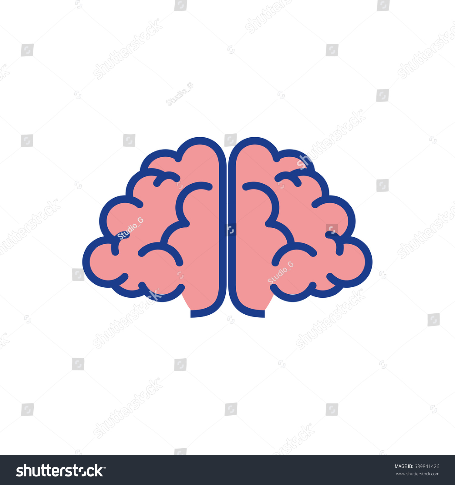 Human Brain Symbol Stock Vector (Royalty Free) 639841426 | Shutterstock