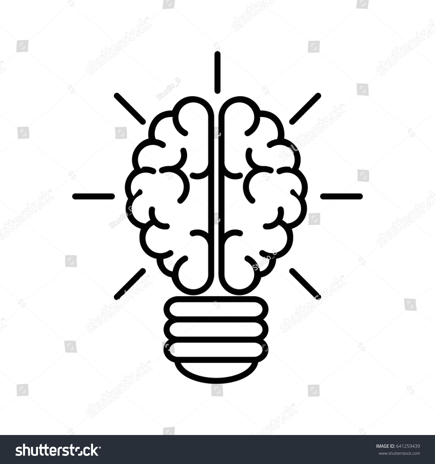 Human Brain Symbol Stock Vector (Royalty Free) 641259439 | Shutterstock