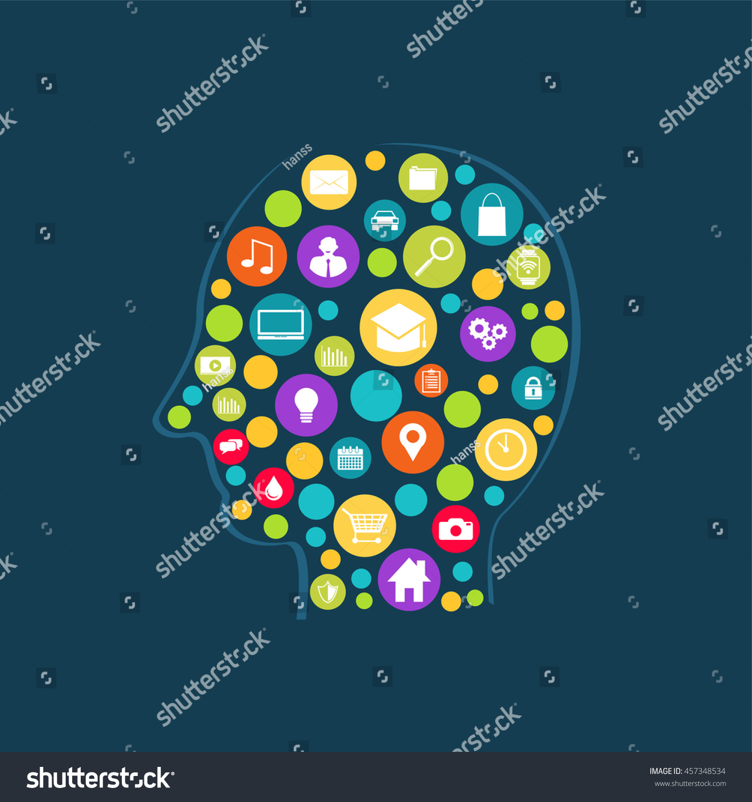 Human Brain Technology Abstract Technology Innovation Stock Vector ...