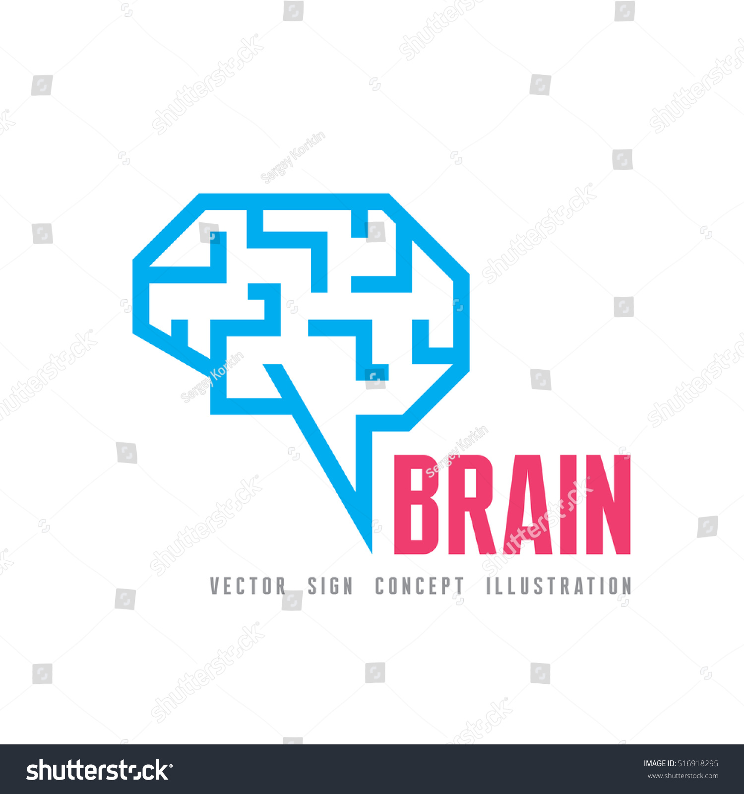 Human Brain Vector Logo Template Concept: เวกเตอร์สต็อก (ปลอดค่า ...