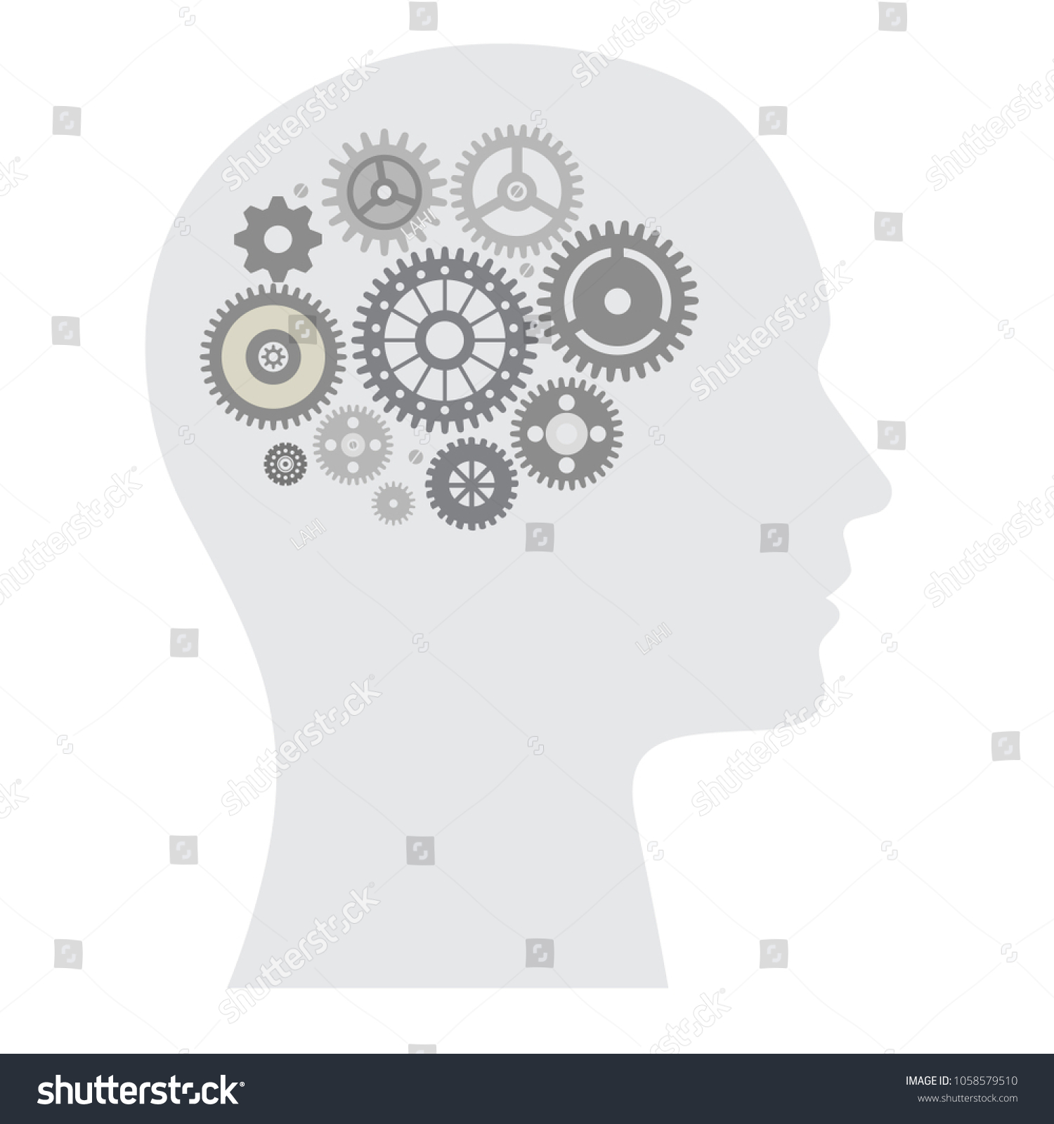 Human Brain Wheel Collection Stock Vector (Royalty Free) 1058579510