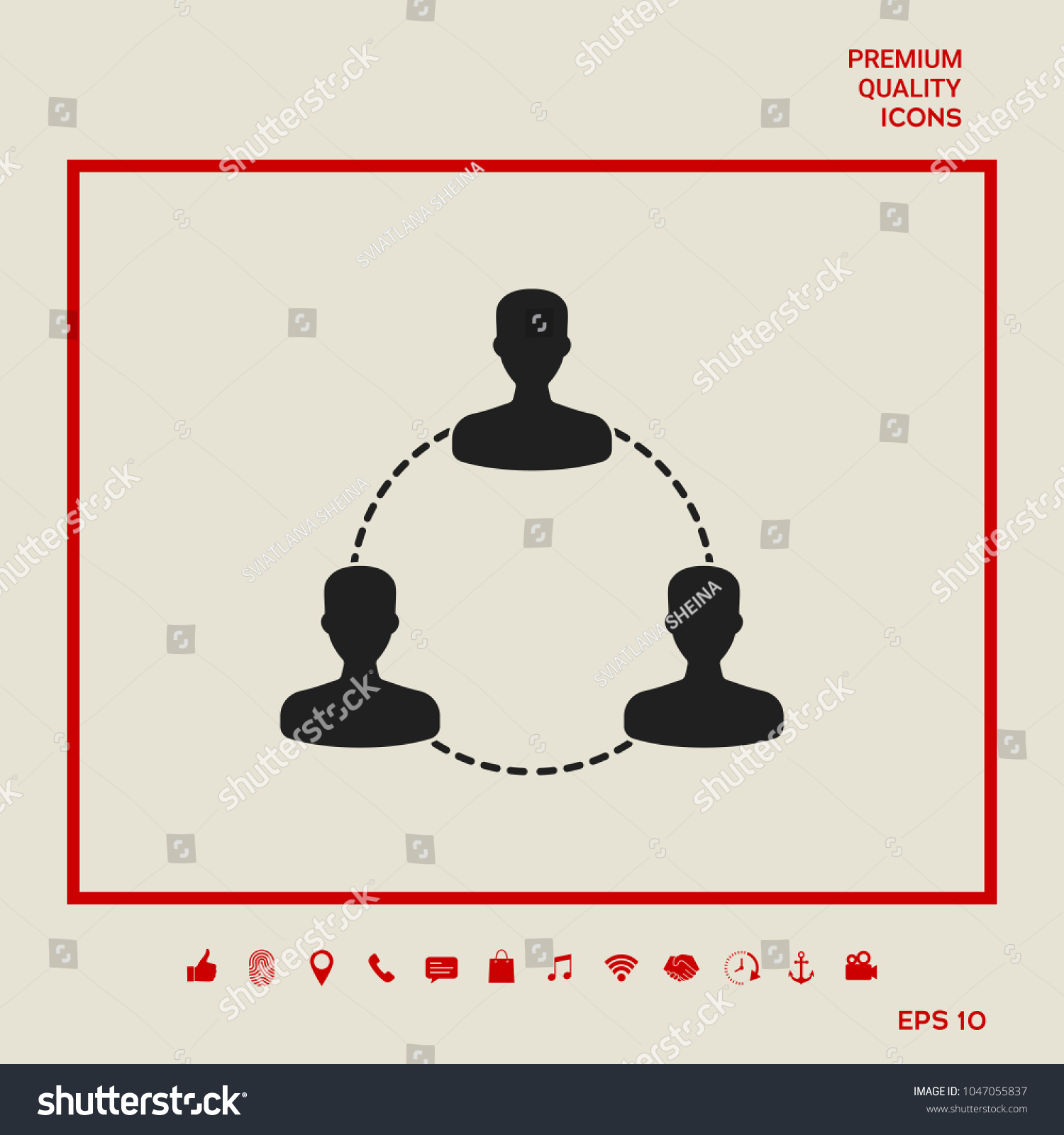 Human Connection Symbol Icon Stock Vector (Royalty Free) 1047055837 ...