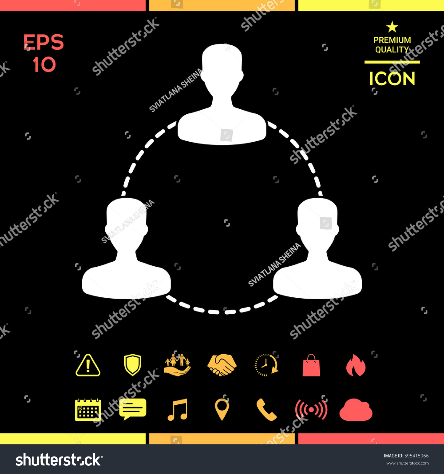 Human Connection Symbol Icon Stock Vector (Royalty Free) 595415966 ...