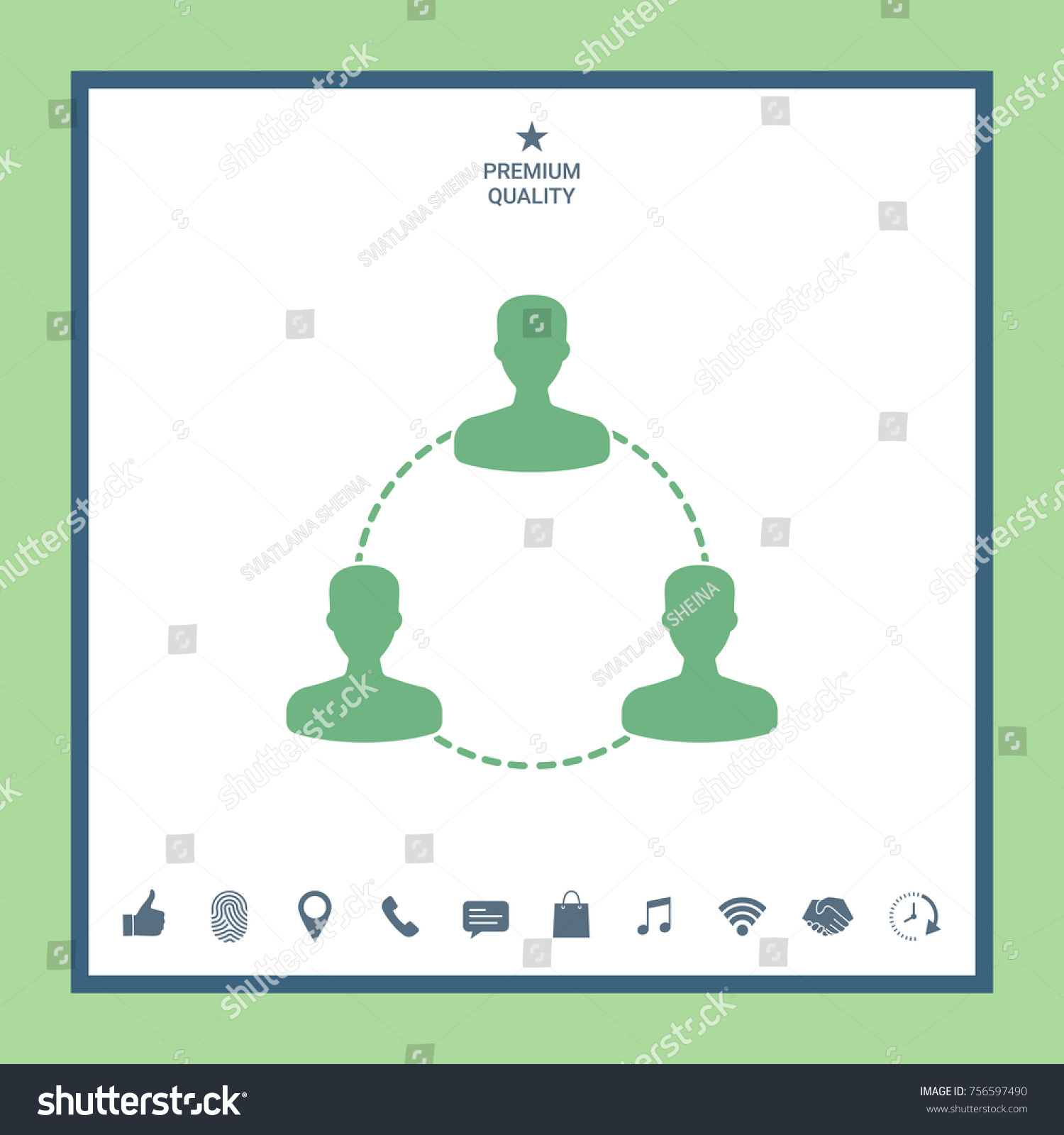 Human Connection Symbol Icon Stock Vector (Royalty Free) 756597490 ...