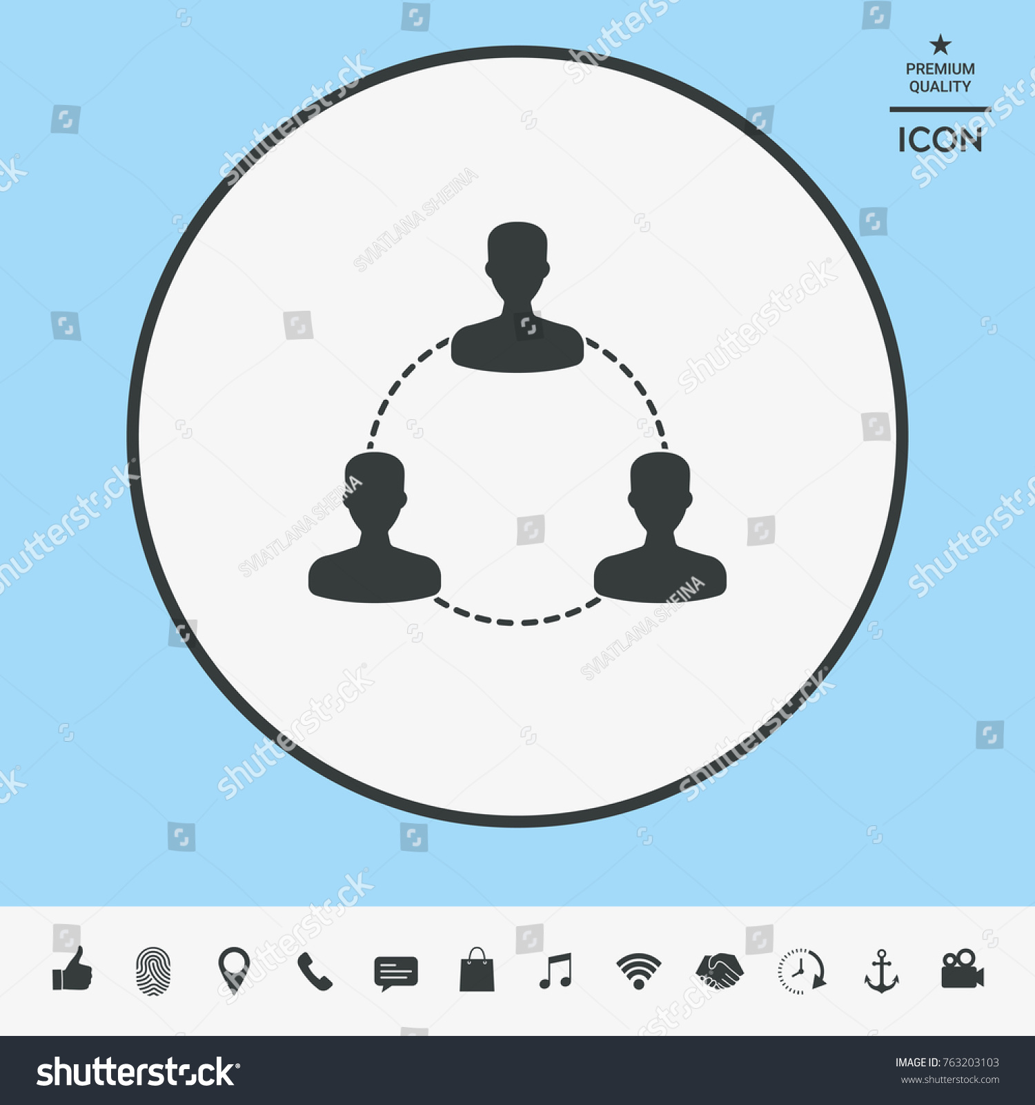 Human Connection Symbol Icon Stock Vector (Royalty Free) 763203103 ...