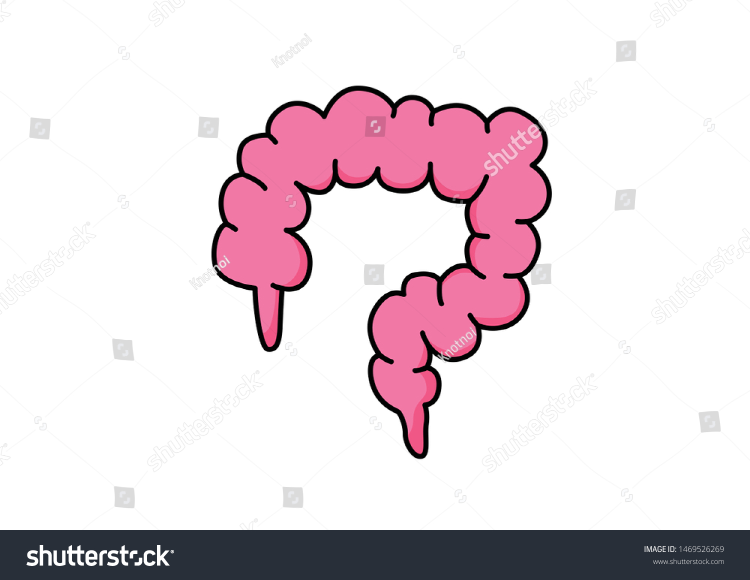 Human Digestive System Cartoon Vector Illustration: เวกเตอร์สต็อก (ปลอด ...