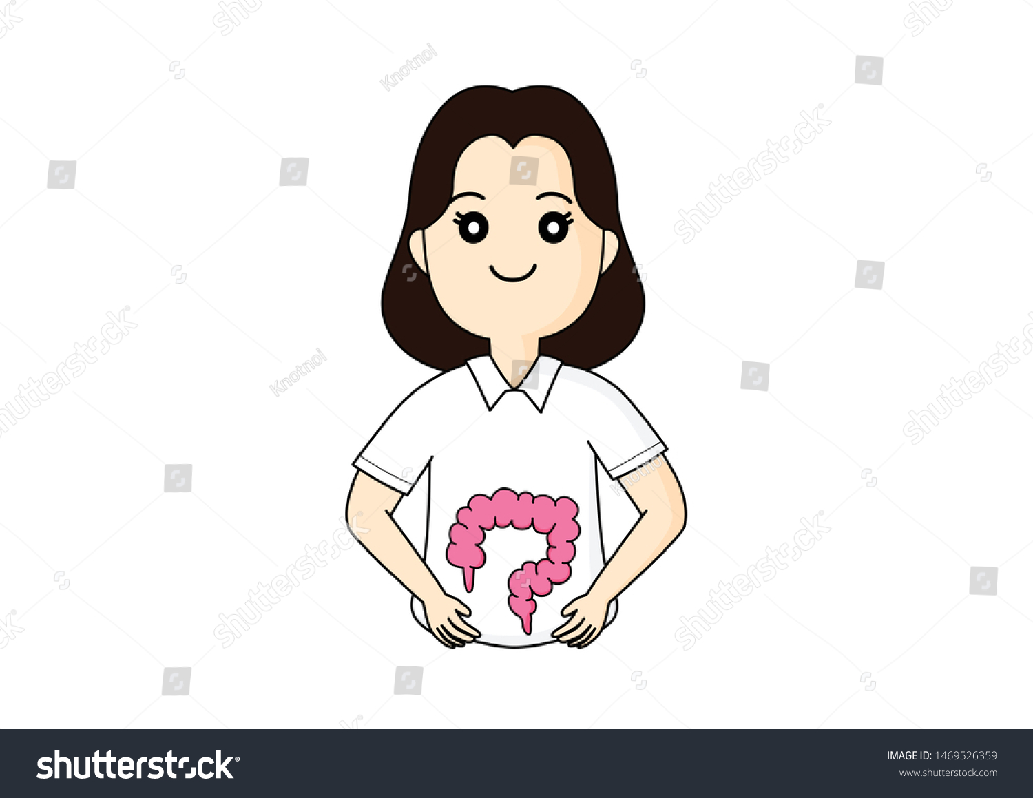Human Digestive System Cartoon Vector Illustration Stock Vector ...