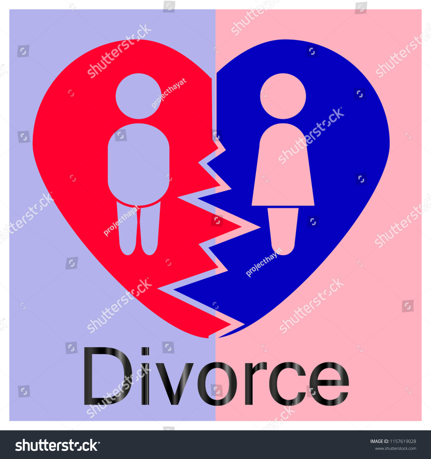 Human Divorce Vector Stock Vector (Royalty Free) 1157619028