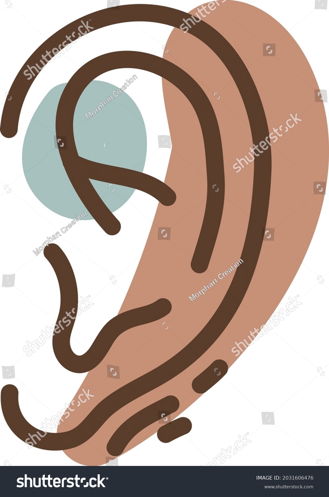 Human Ear Illustration Vector On White Stock Vector (Royalty Free ...