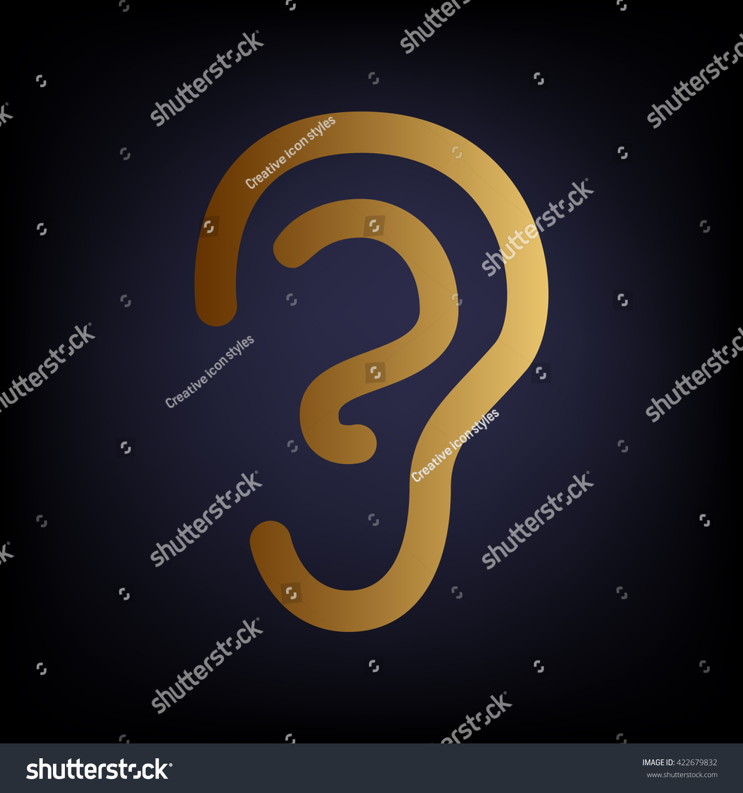 Human Ear Sign Stock Vector (Royalty Free) 422679832 | Shutterstock