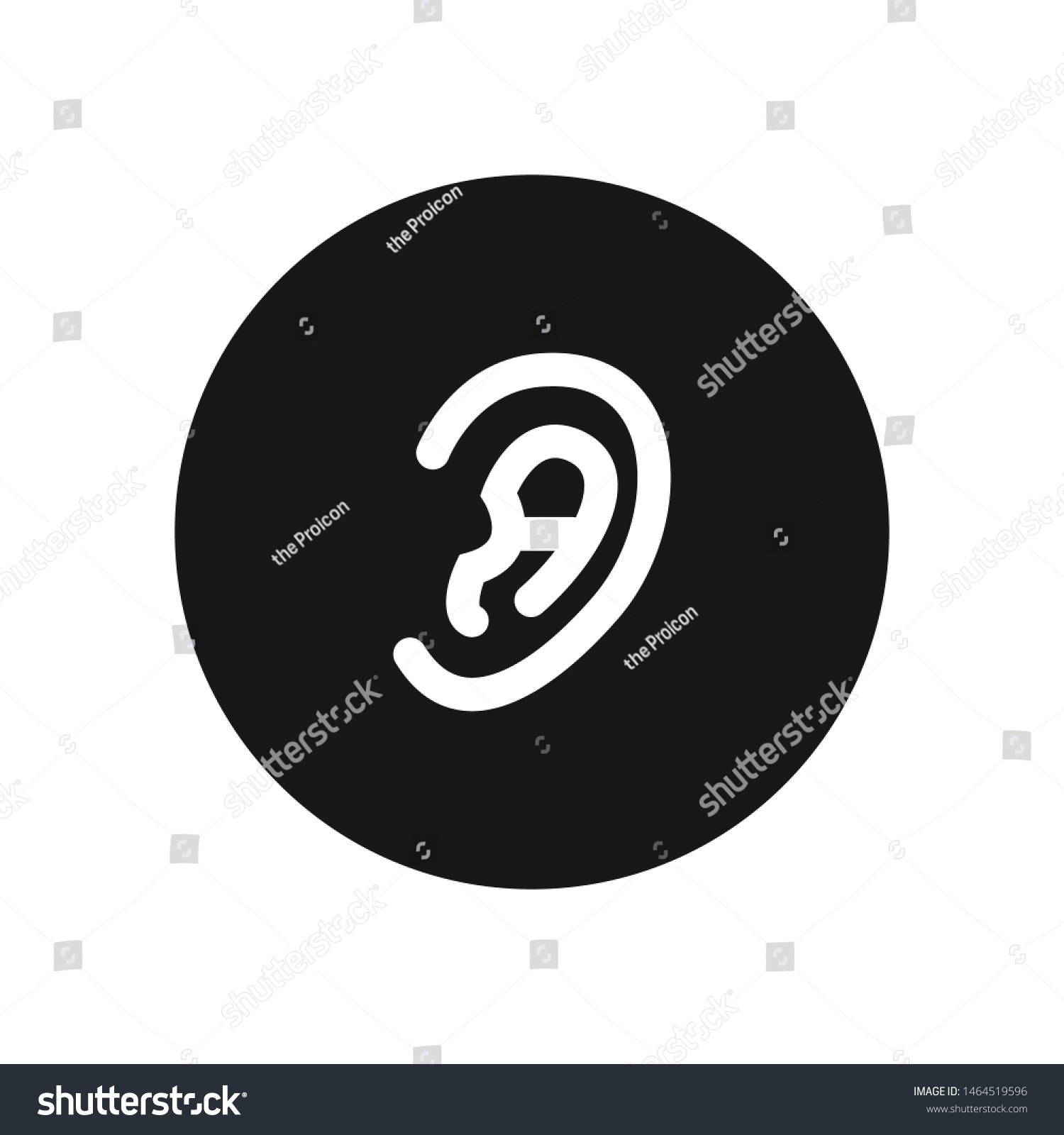 Human Ear Vector Icon Simple Human Stock Vector (Royalty Free ...