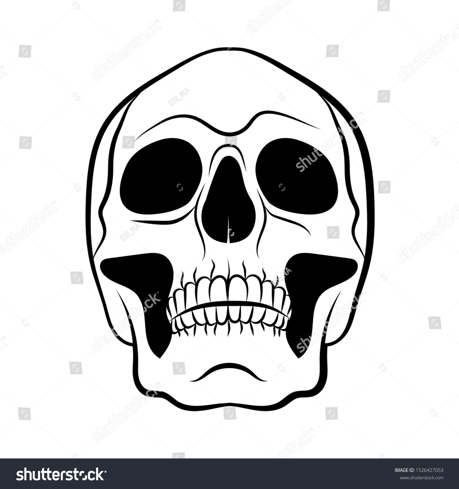 Human Evil Skull Jolly Roger Logo: vector de stock (libre de regalías ... Human Evil Skull Jolly Roger Logo: vector de stock (libre de regalías ...