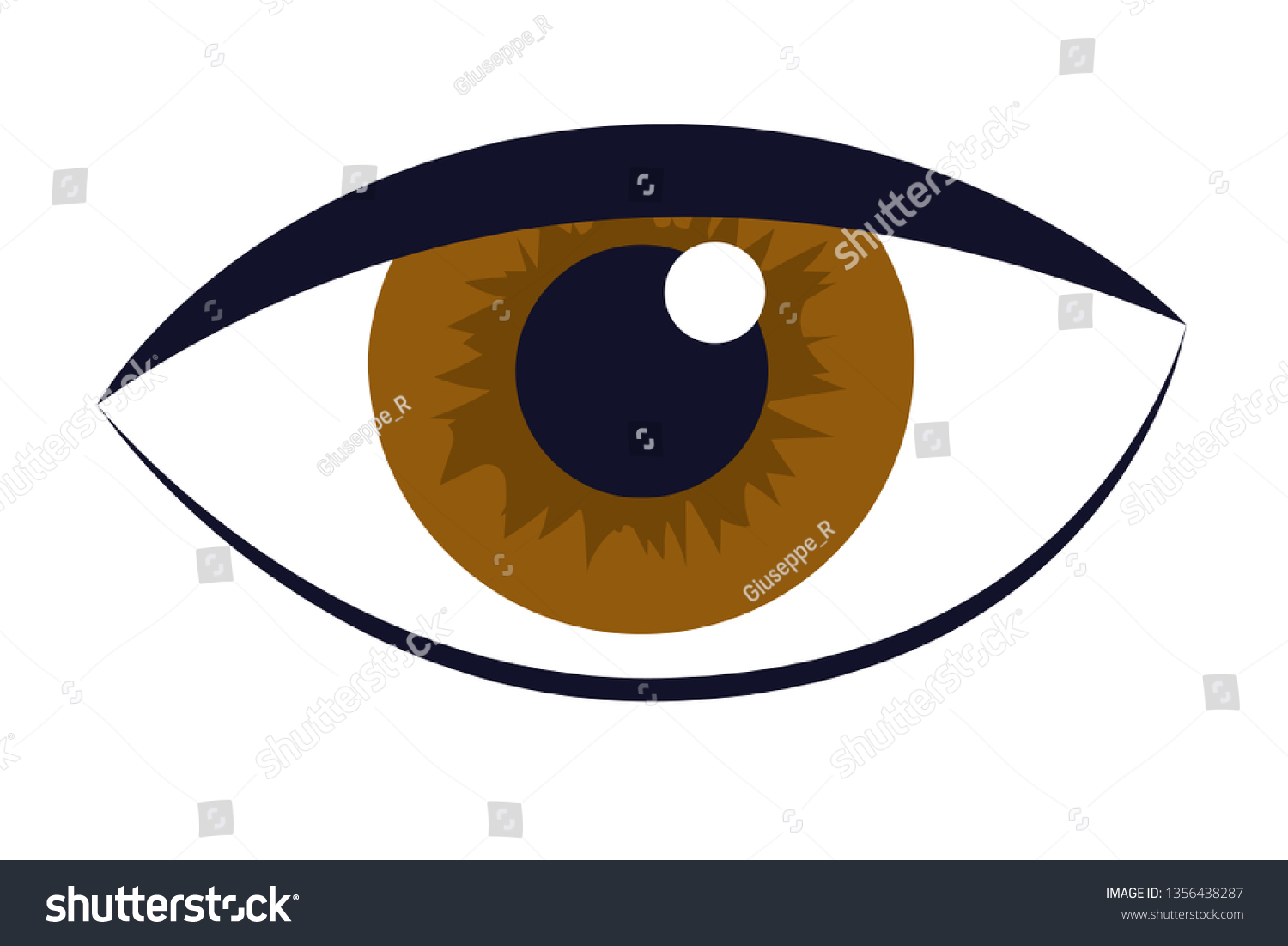 Human Eye Cartoon Stock Vector (Royalty Free) 1356438287 | Shutterstock