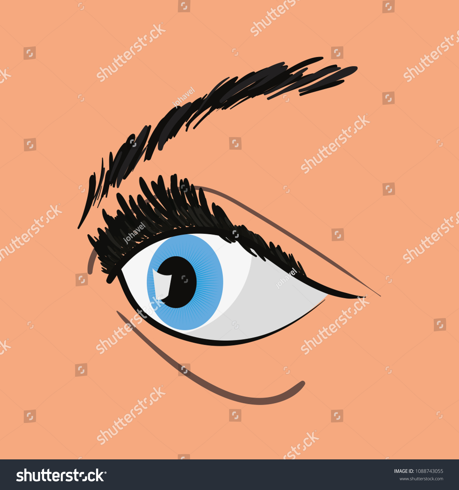 Human Eye Design Stock Vector (Royalty Free) 1088743055 | Shutterstock