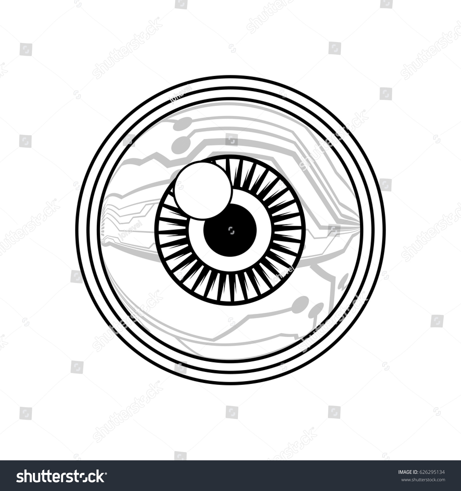 Human Eye Symbol Stock Vector (Royalty Free) 626295134 | Shutterstock