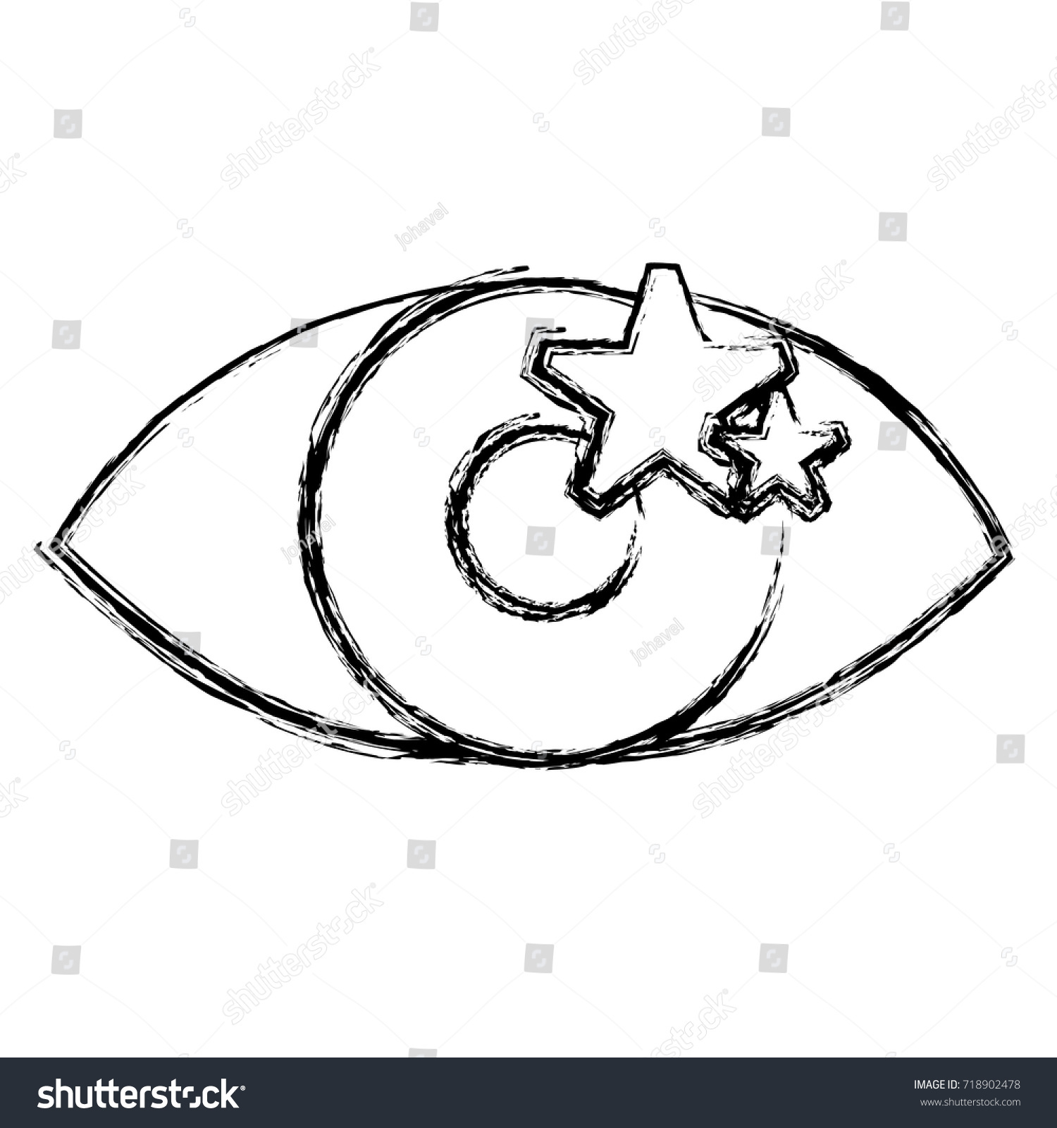 Human Eye Symbol: เวกเตอร์สต็อก (ปลอดค่าลิขสิทธิ์) 718902478