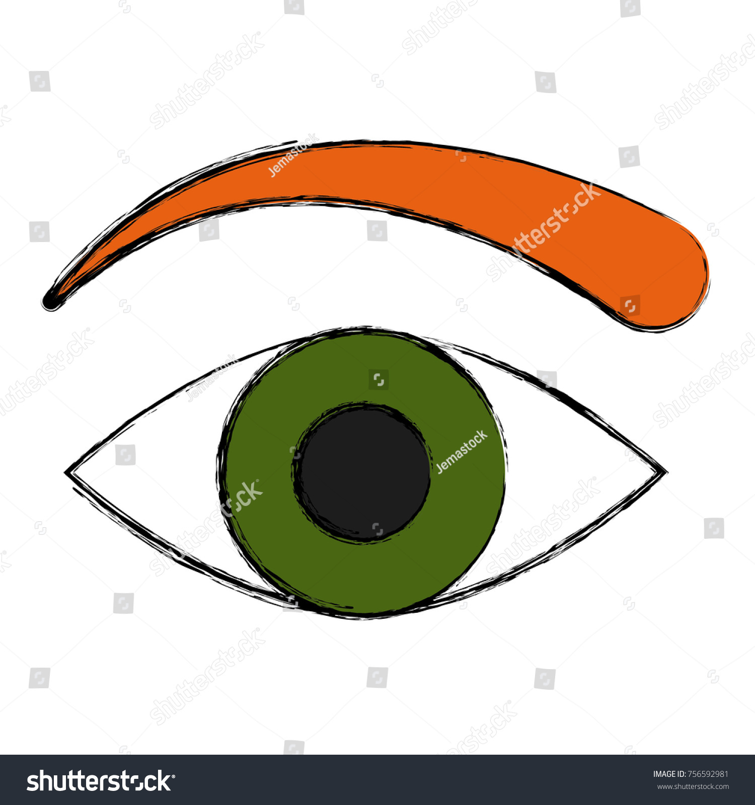Human Eye Symbol Stock Vector (Royalty Free) 756592981 | Shutterstock