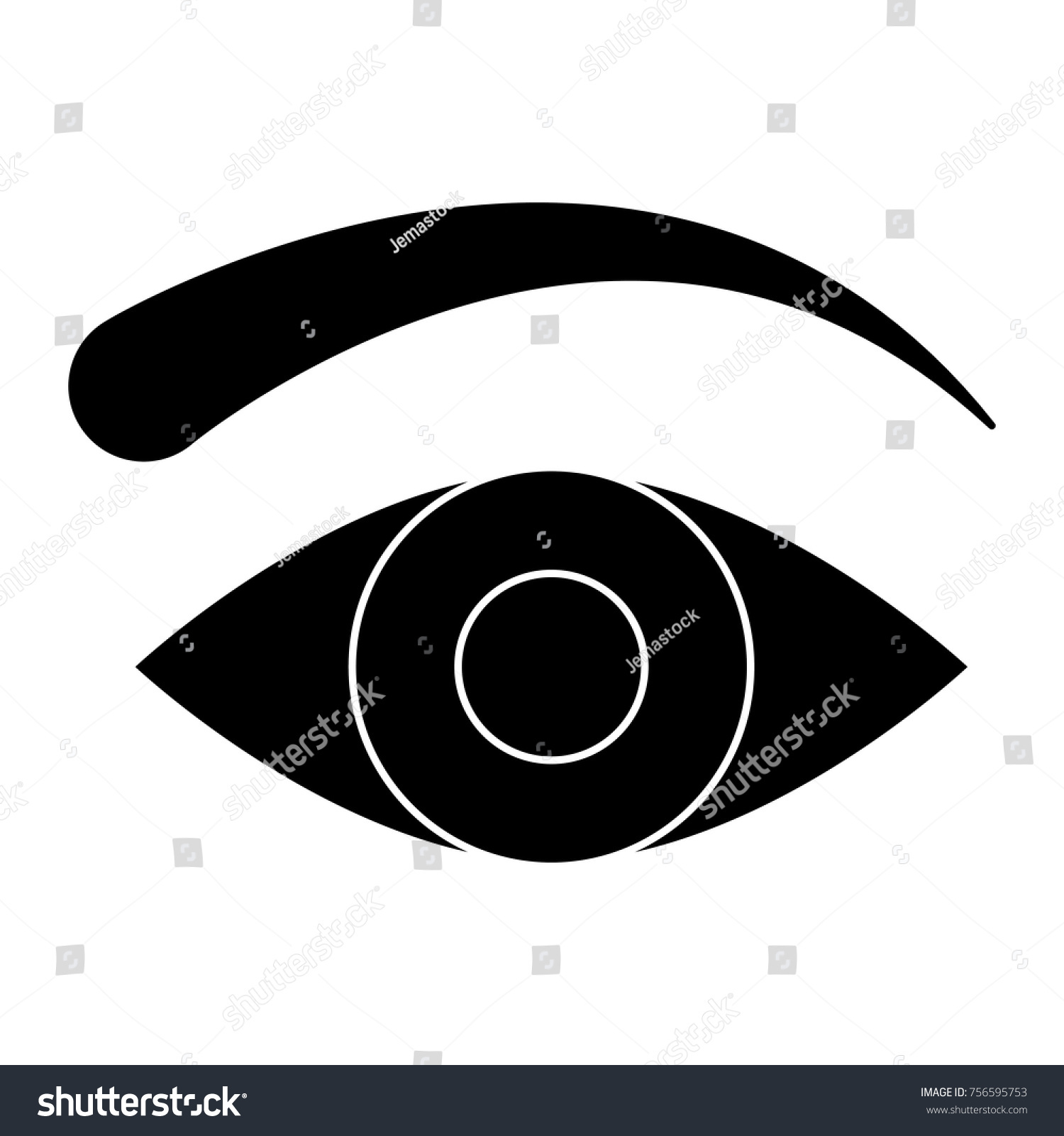 Human Eye Symbol Stock Vector (Royalty Free) 756595753 | Shutterstock