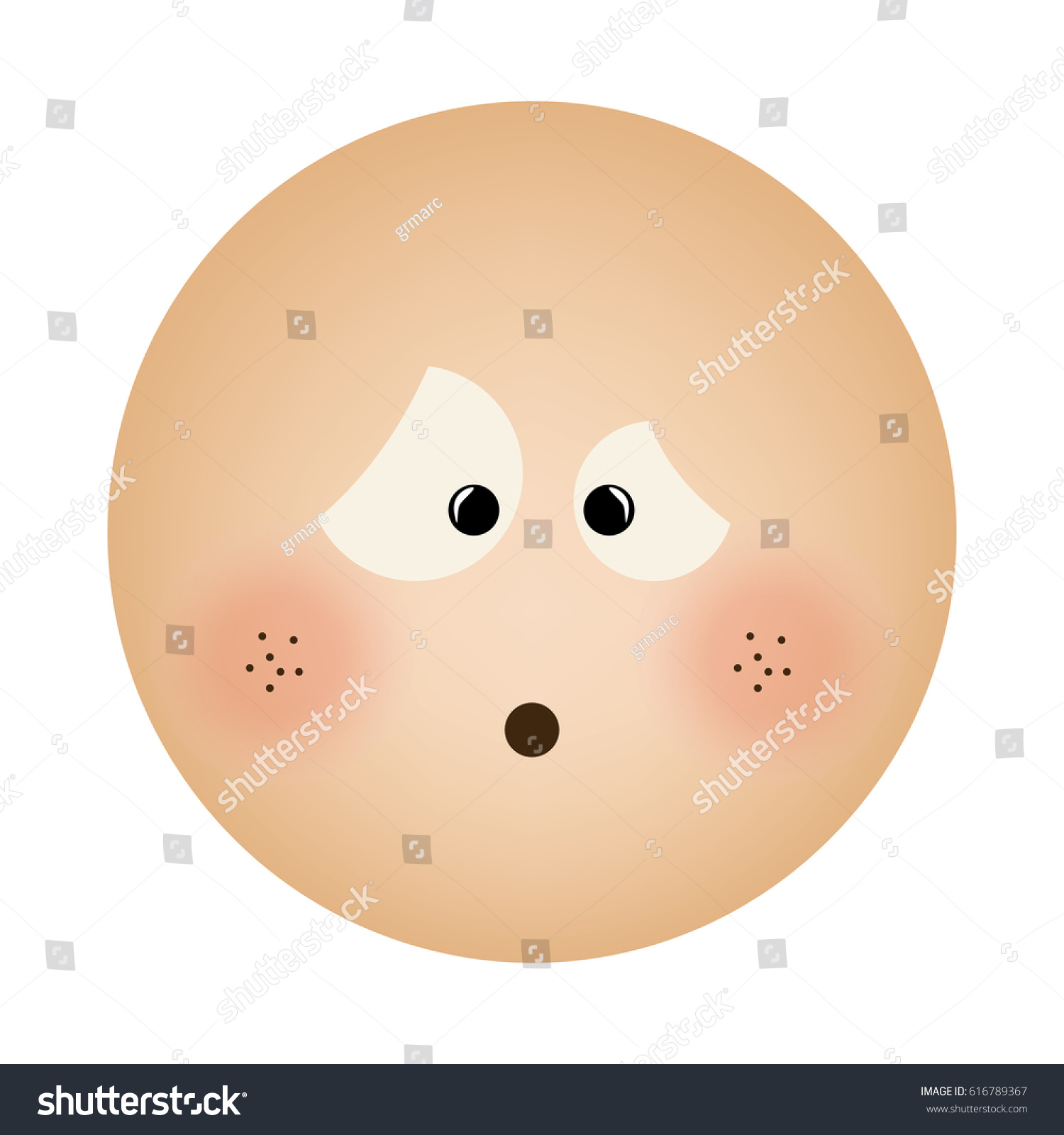 Human Face Emoticon Confused Expression Vector Stock Vector (Royalty ...