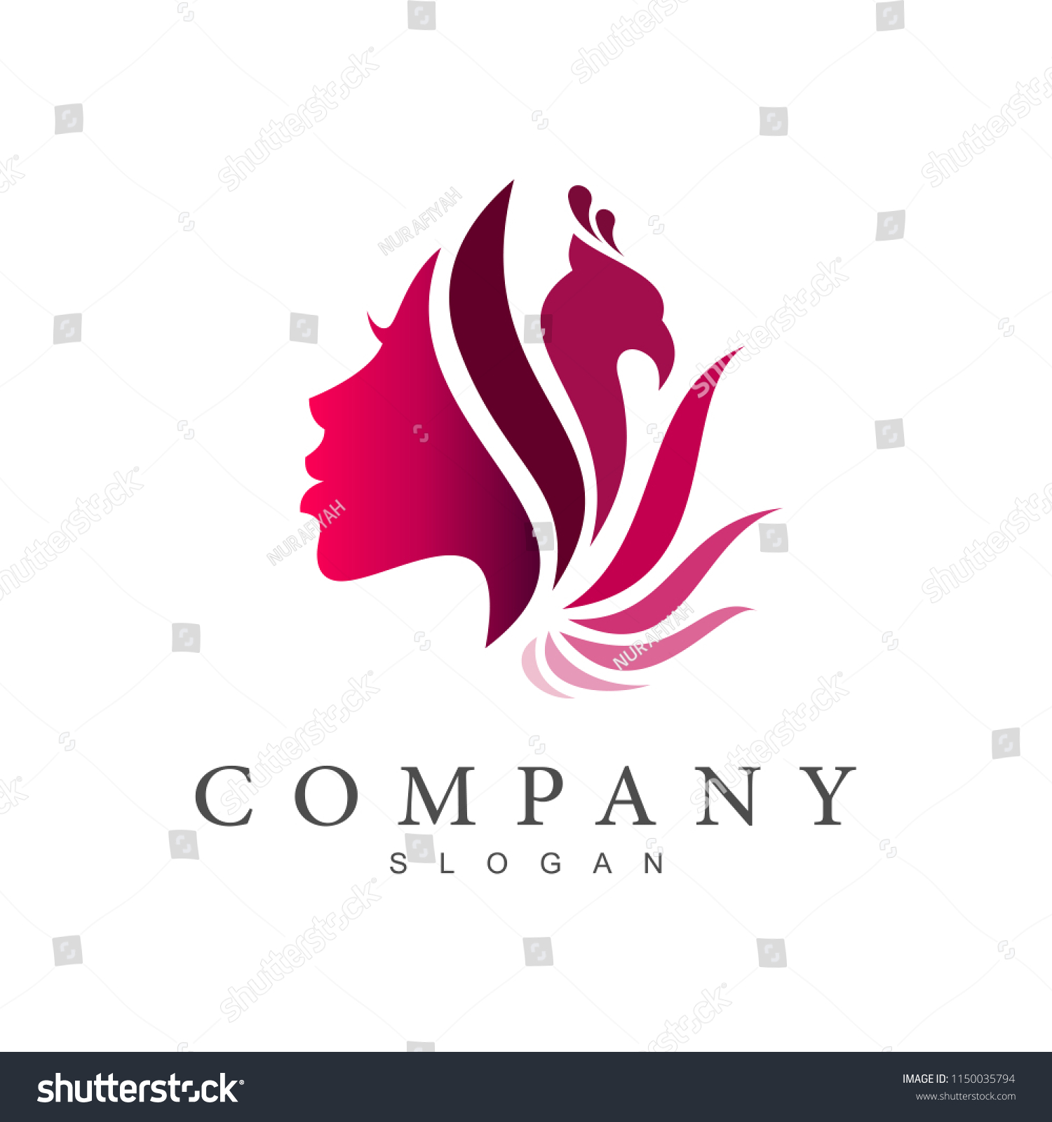 Human Face Logo Phoenix Design Vector Stock Vector (Royalty Free ...