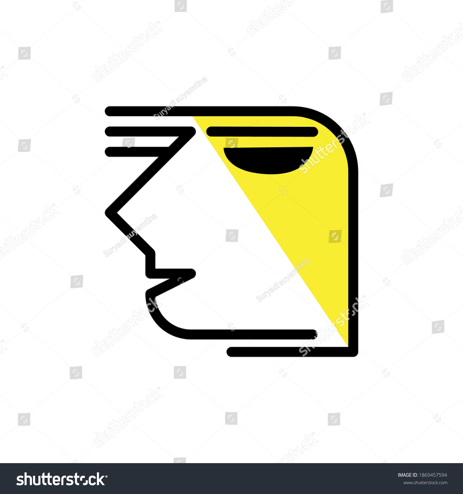 Human Face Logo Design Vector Beautiful Stock Vector (Royalty Free ...